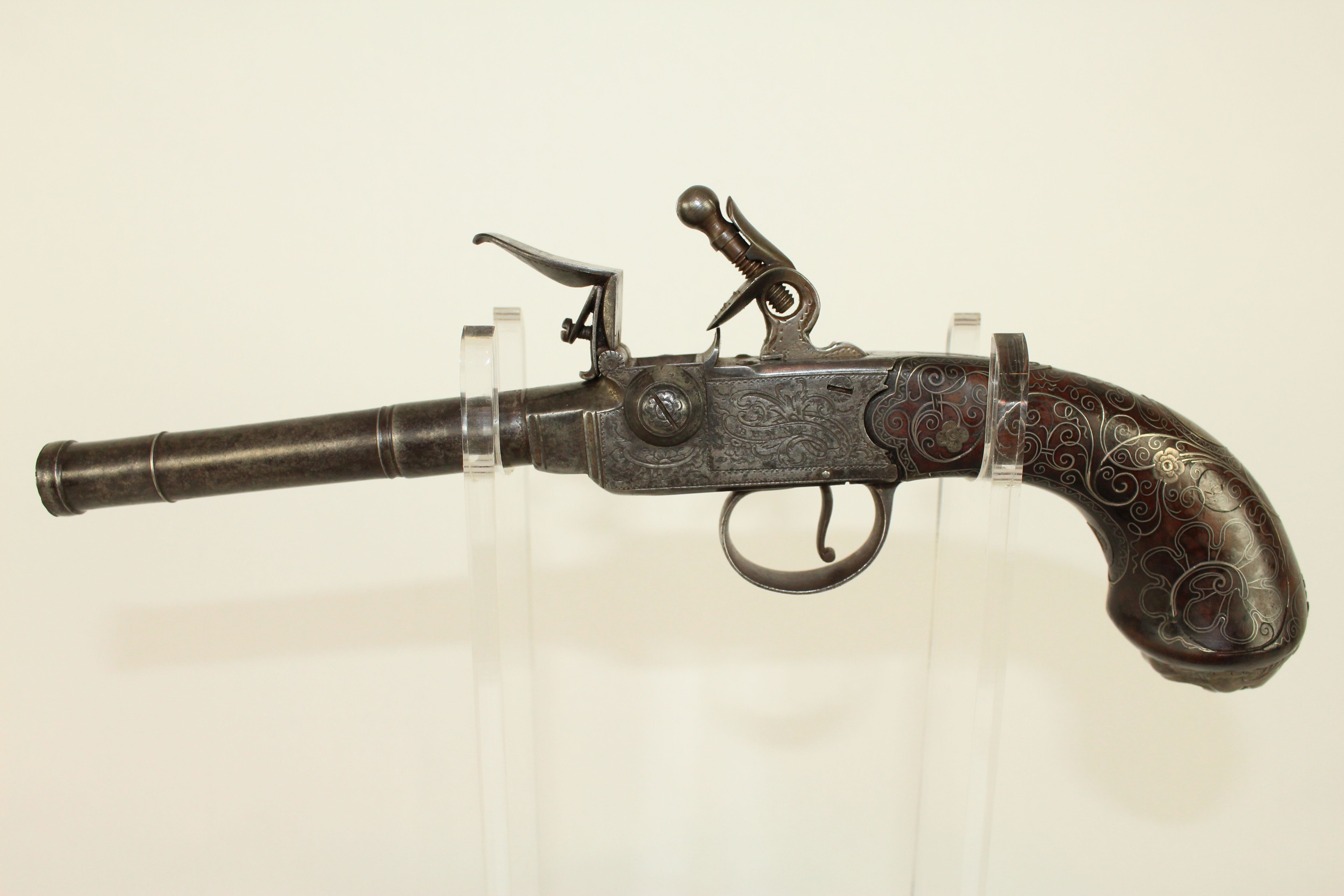 Antique Gun Firearm Flintlock English British Flintlock Pistol 002 ...