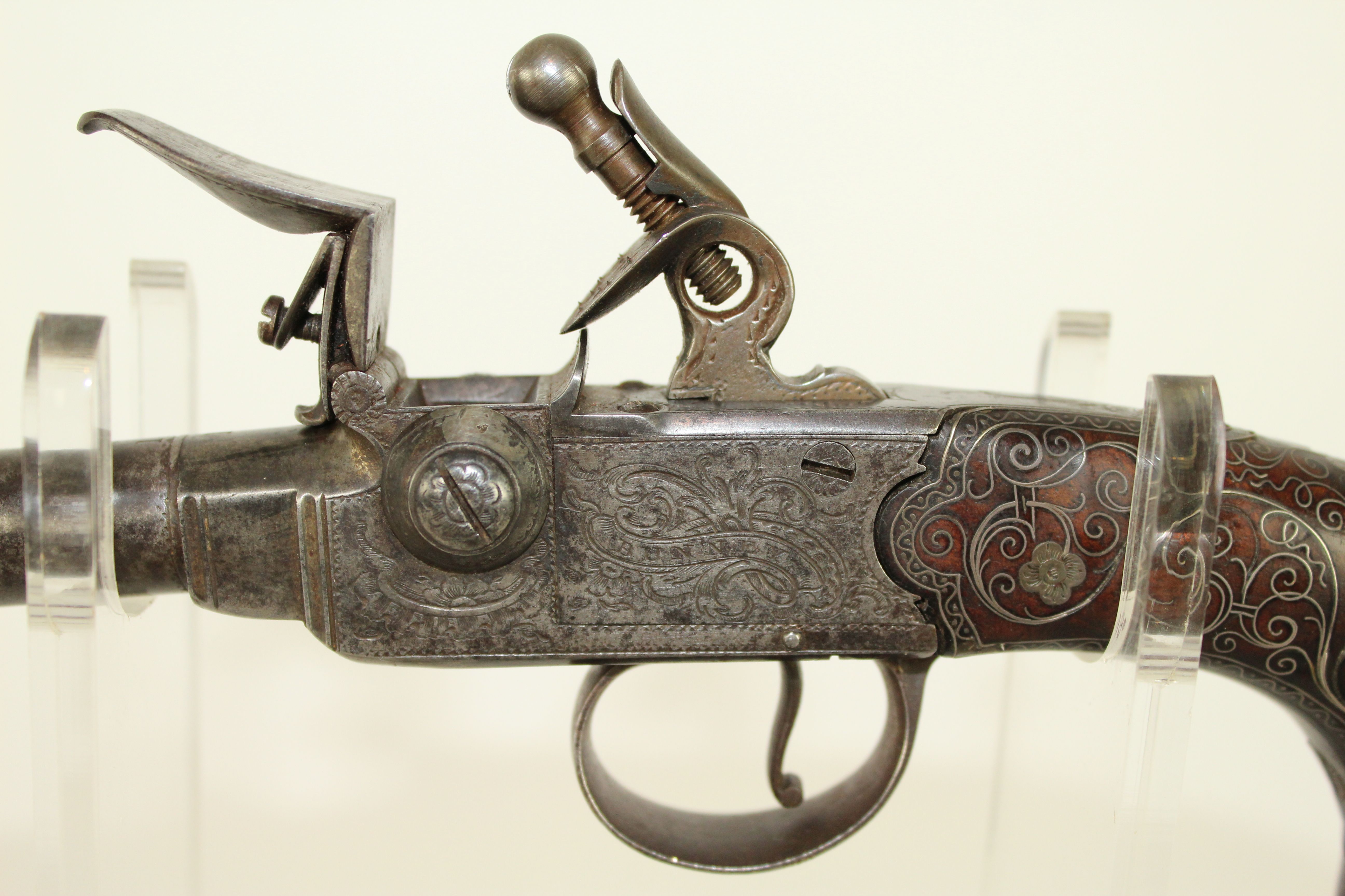 Antique Gun Firearm Flintlock English British Flintlock Pistol 005 ...