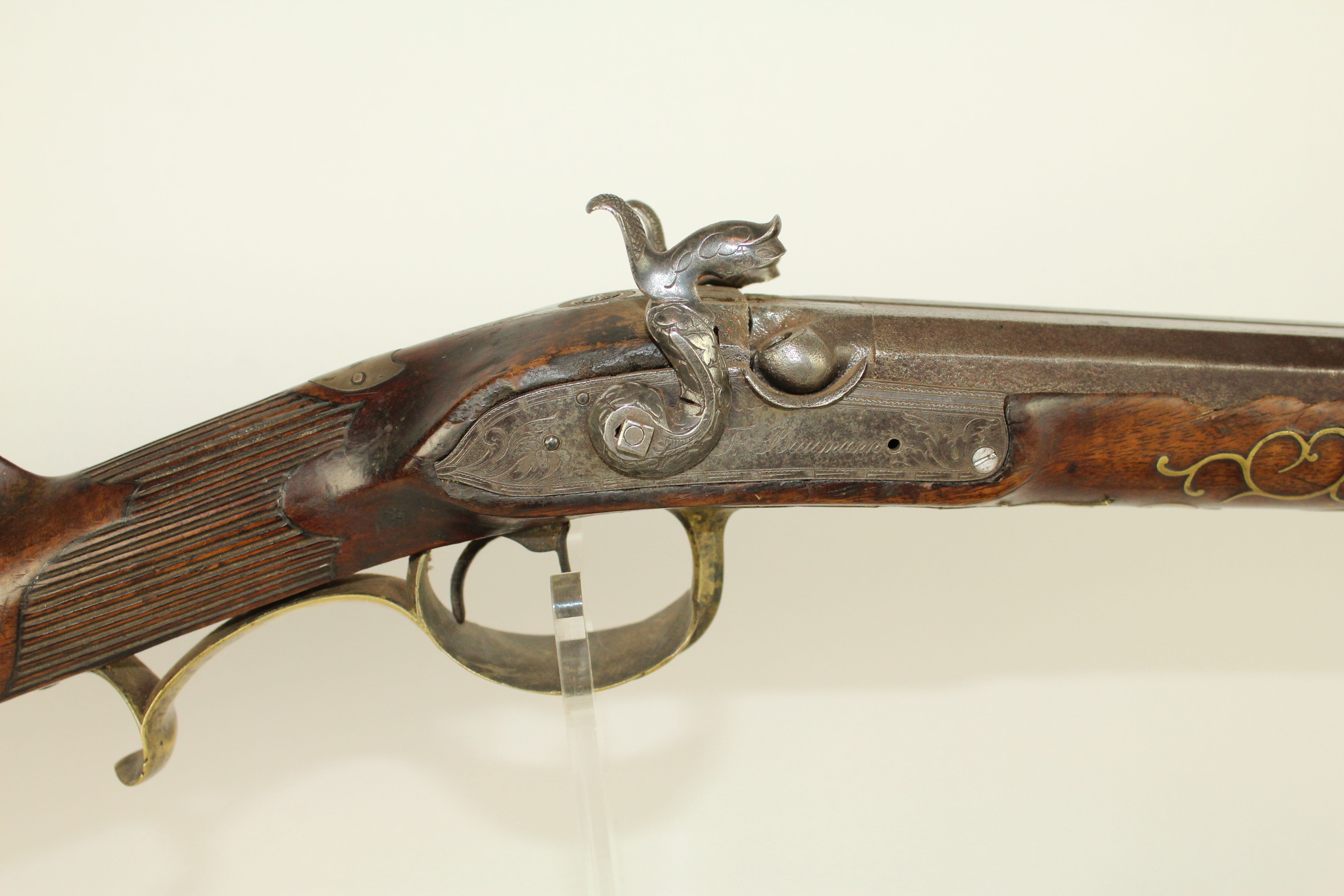 Antique European Percussion Shotgun by F. Baumann a Widdern Germany 014 ...