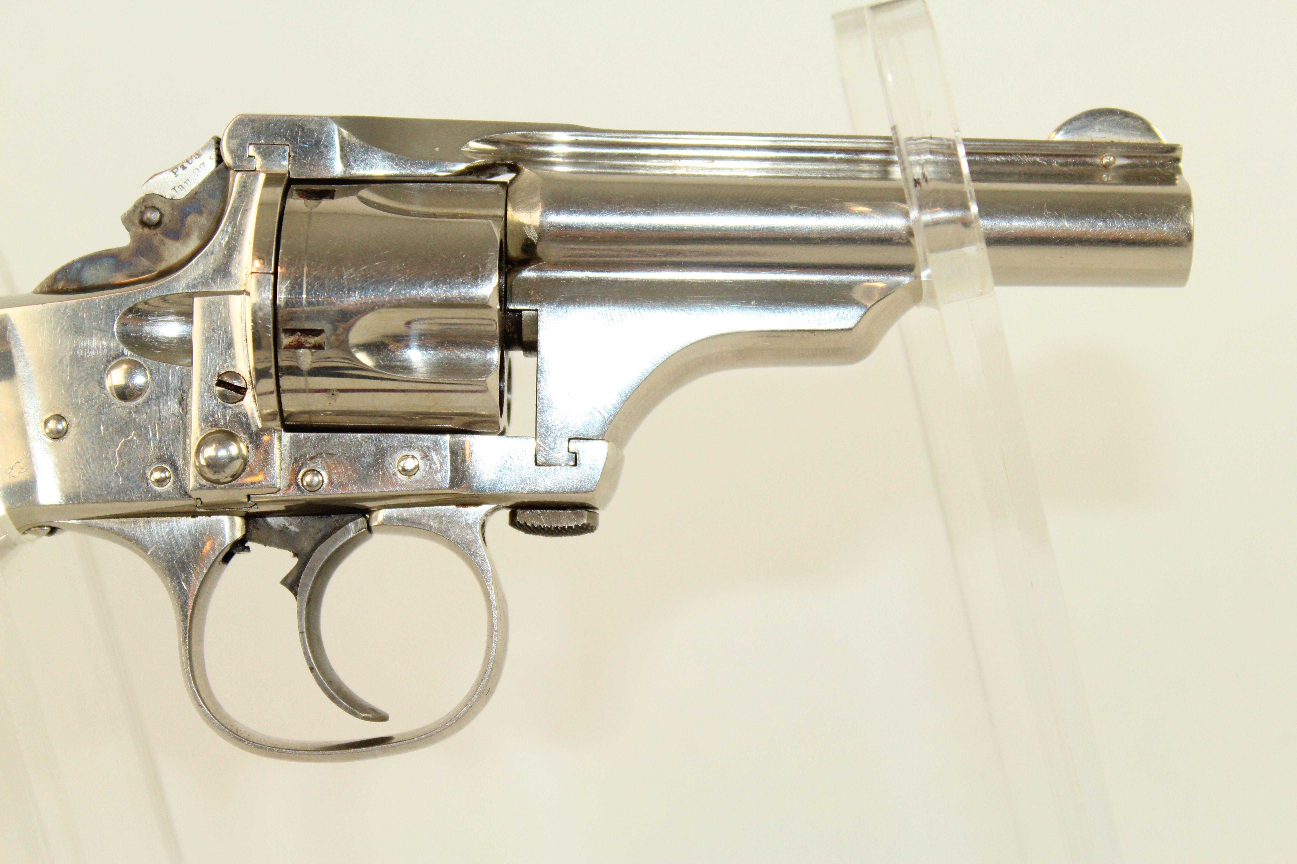 Antique Merwin & Hulbert .32 Double Action Revolver Nickel Mother of ...