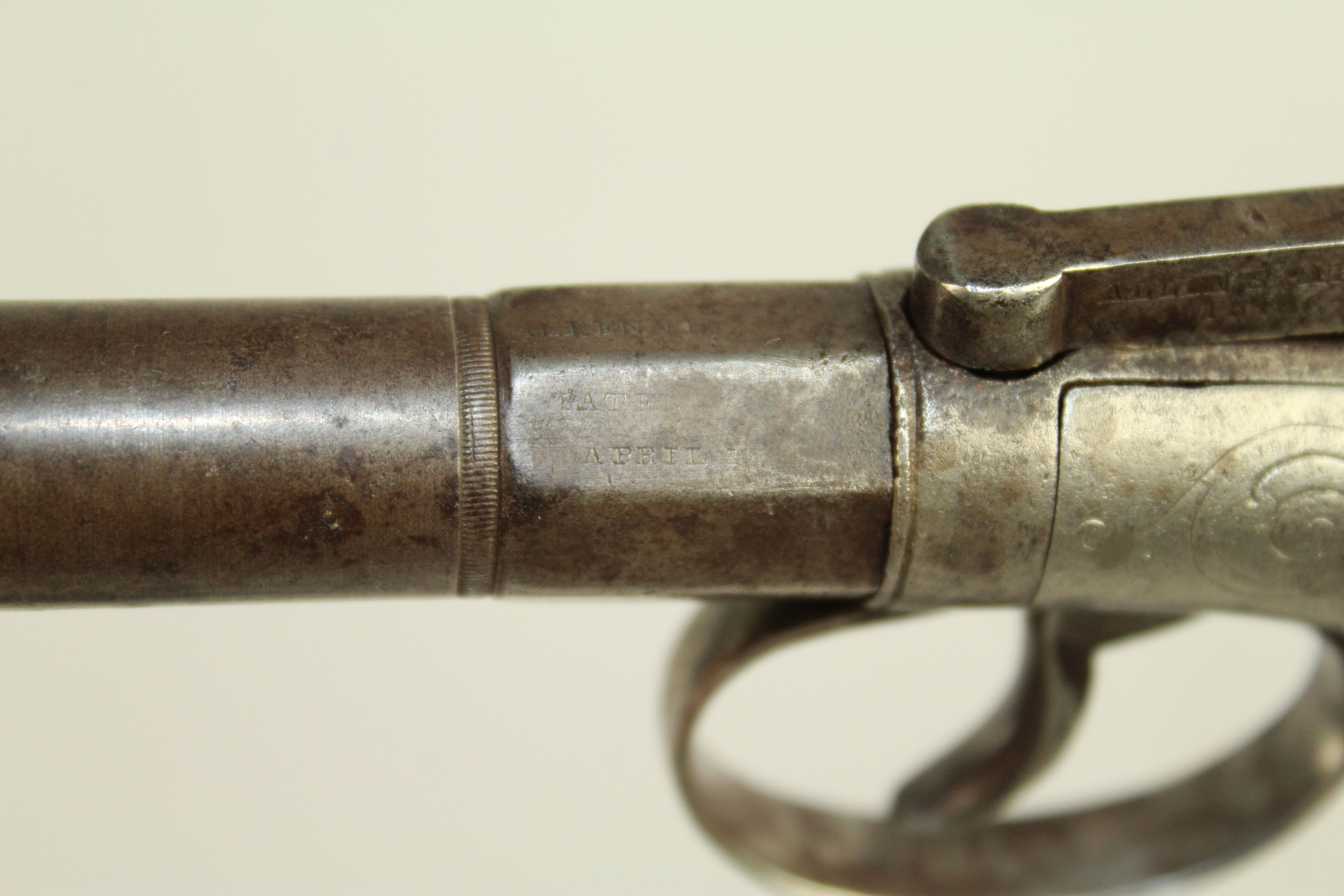 Antique Allen & Thurber Single Shot Percussion Deringer Pistol 007 ...