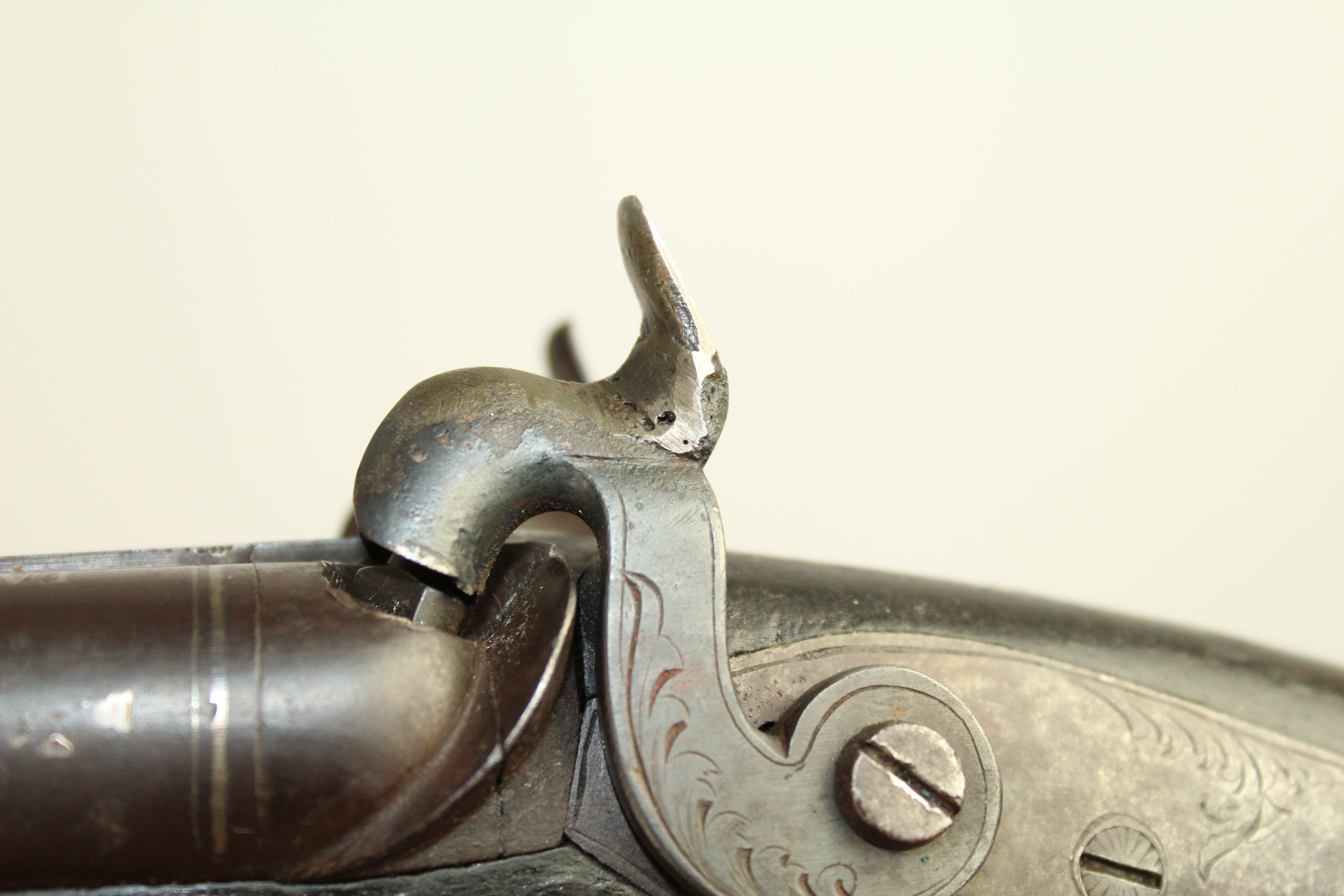 Spanish 1859 Elgoibar Eibar Spain Double Barrel SxS Pistol Antique 010 ...