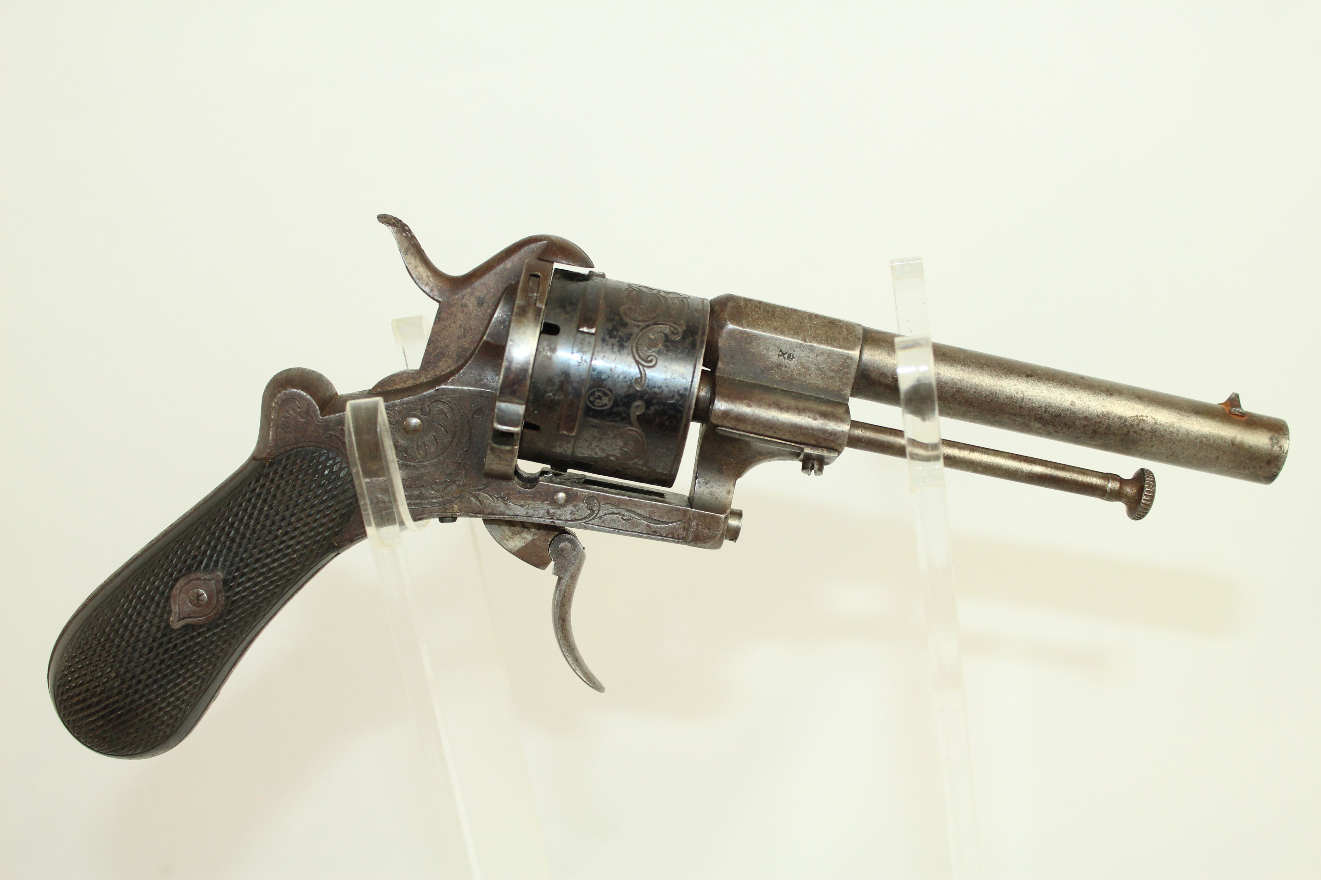 French Belgian Eugene Lefaucheux Pinfire Revolver Antique 009 ...