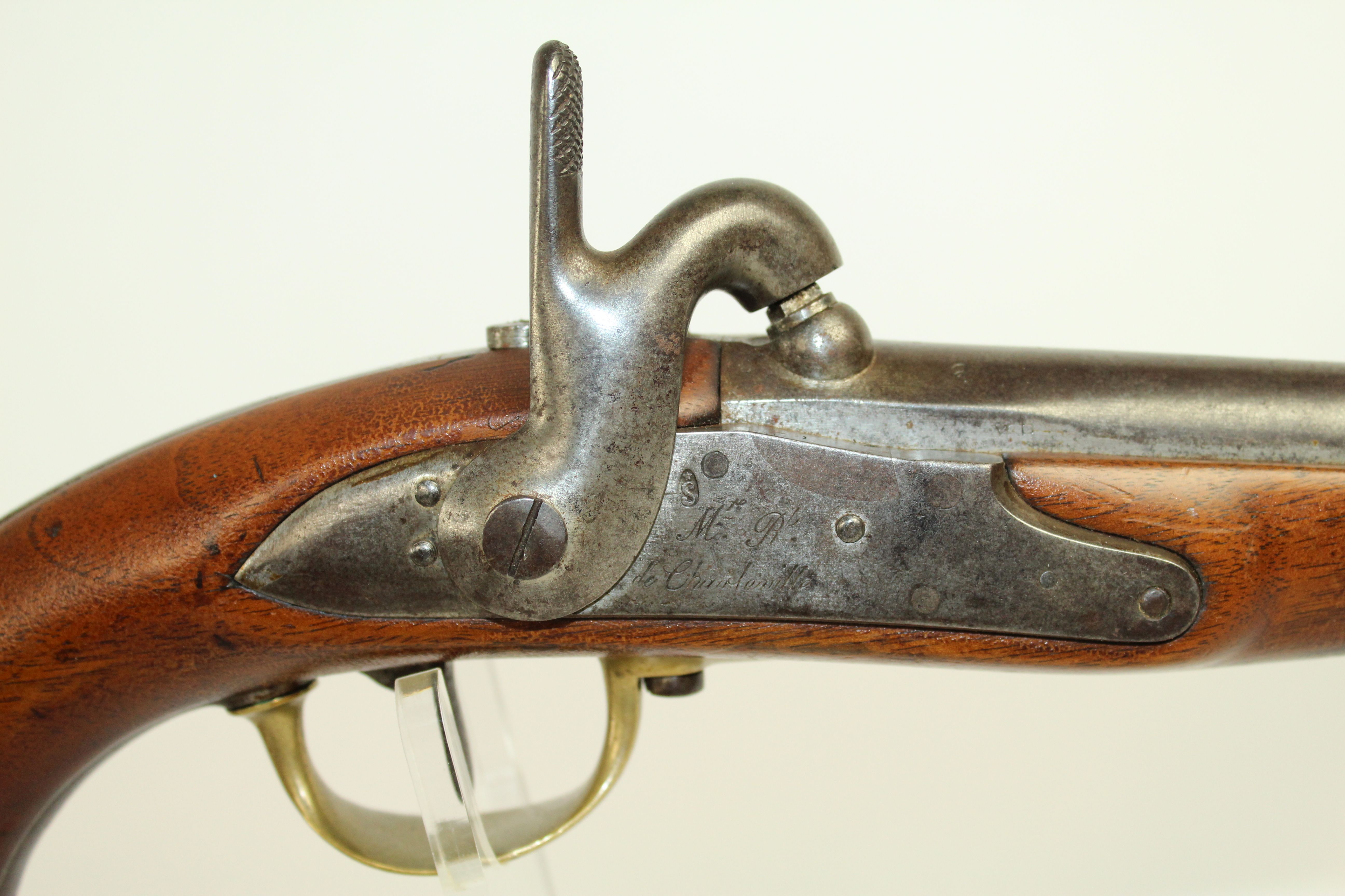 French Charleville Percussion Dragoon Pistol Antique 002 | Ancestry Guns