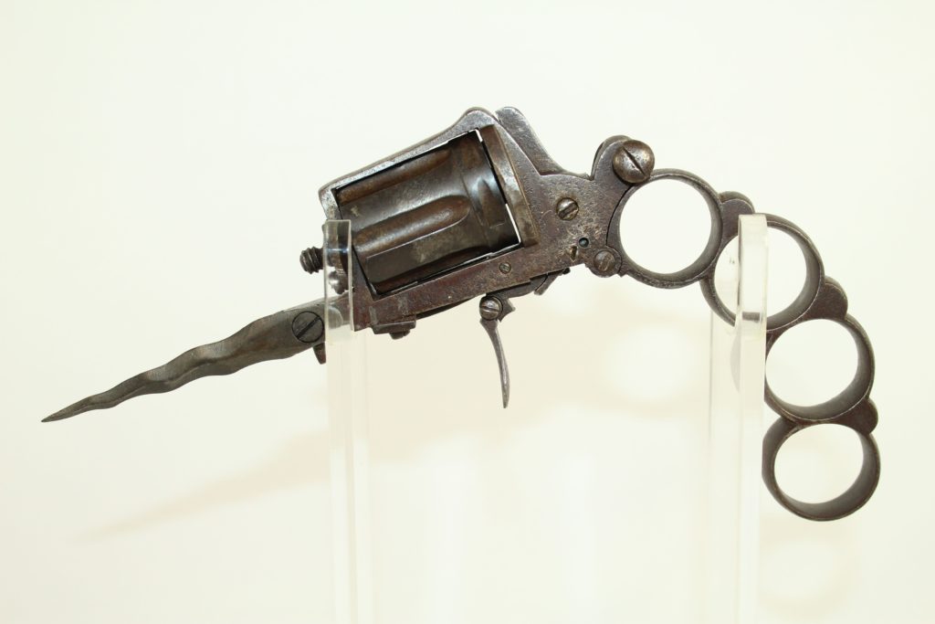 Belgian Apache Revolver Knuckle Dagger Pistol Antique Firearm 005 ...