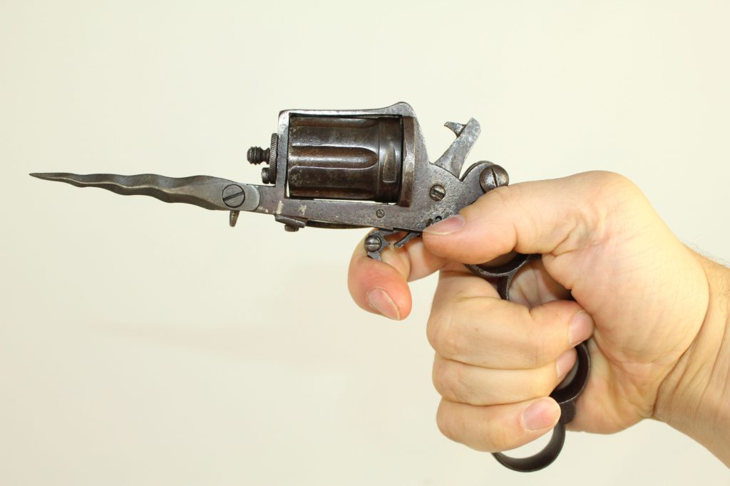 Belgian Apache Revolver Knuckle Dagger Pistol Antique Firearm 020 ...