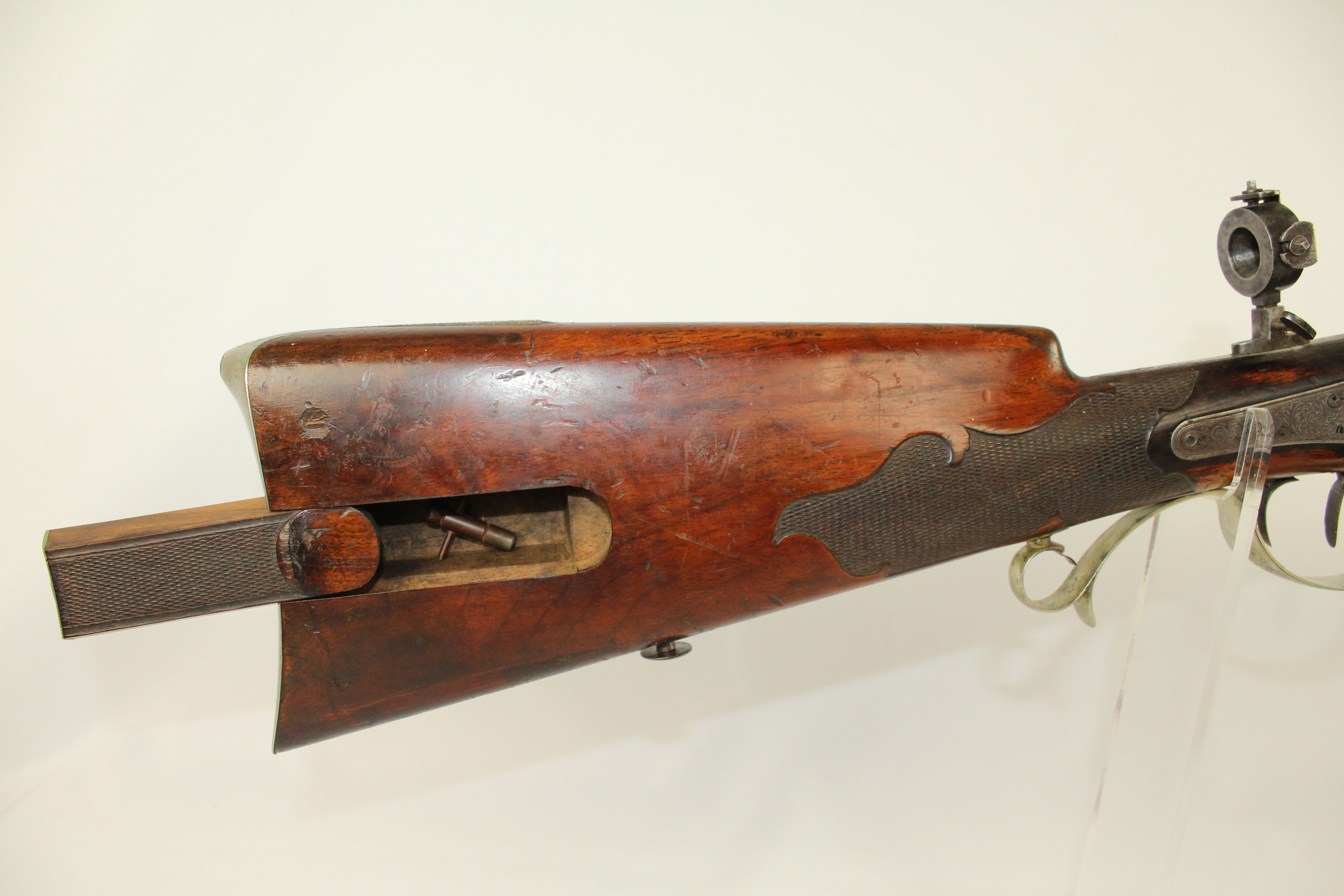 German Fischer & Sohne Zeller-Mehlis Long Rifle Antique Firearm 004 ...