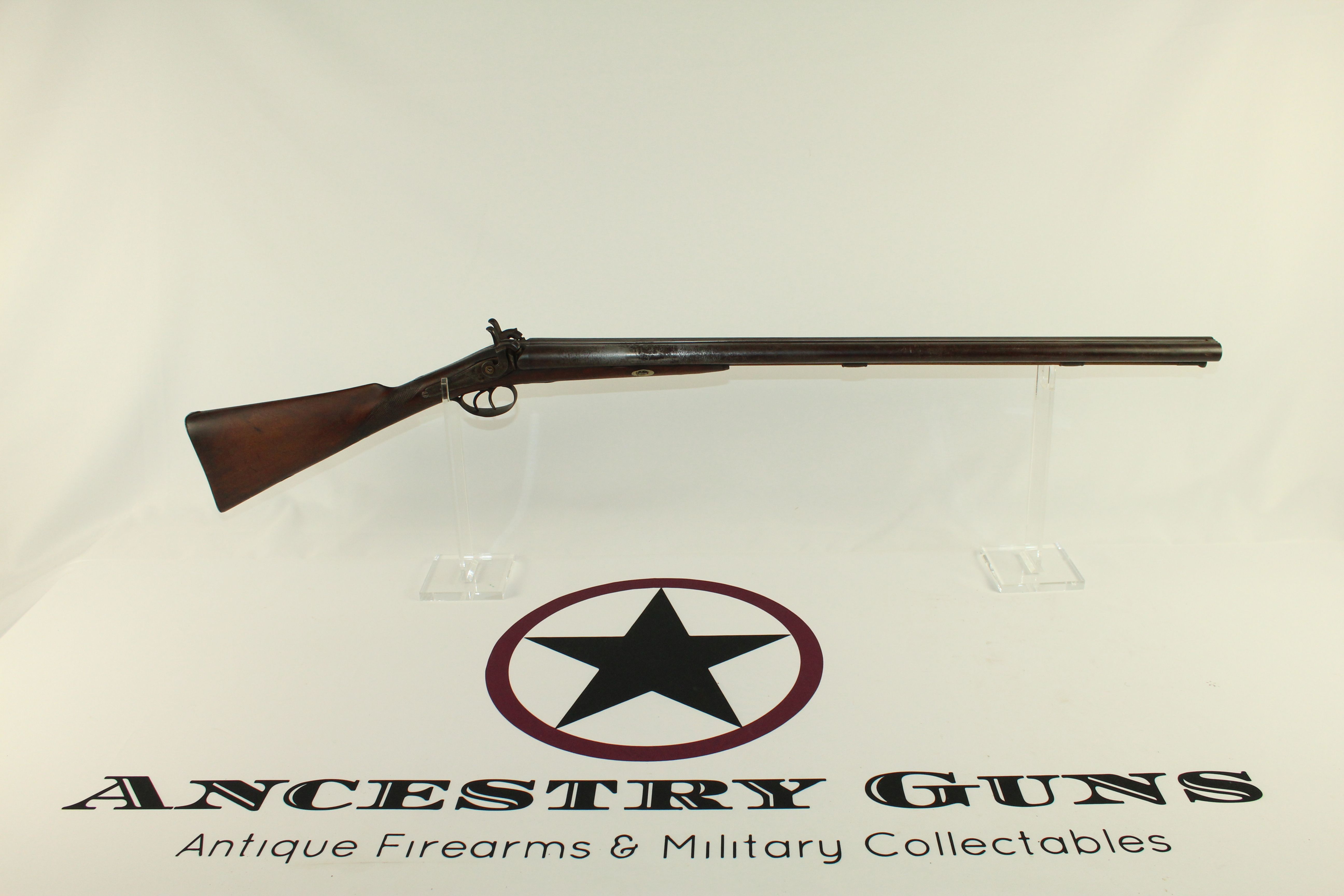 Belgian Double Barrel Percussion Shotgun Antique Firearm 002 | Ancestry ...