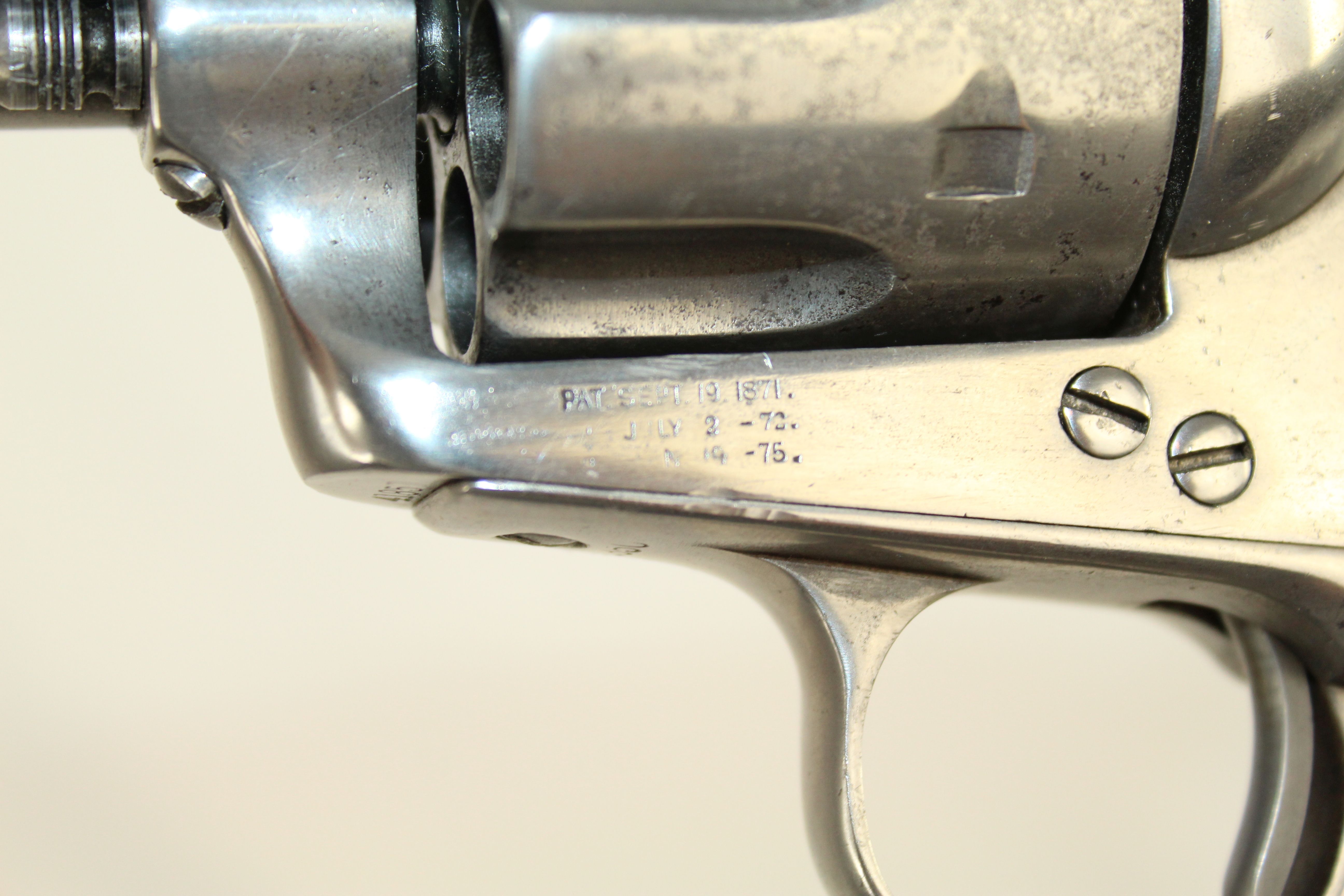 Black Powder Frame Colt SAA Single Action Army Revolver Antique Firearm ...