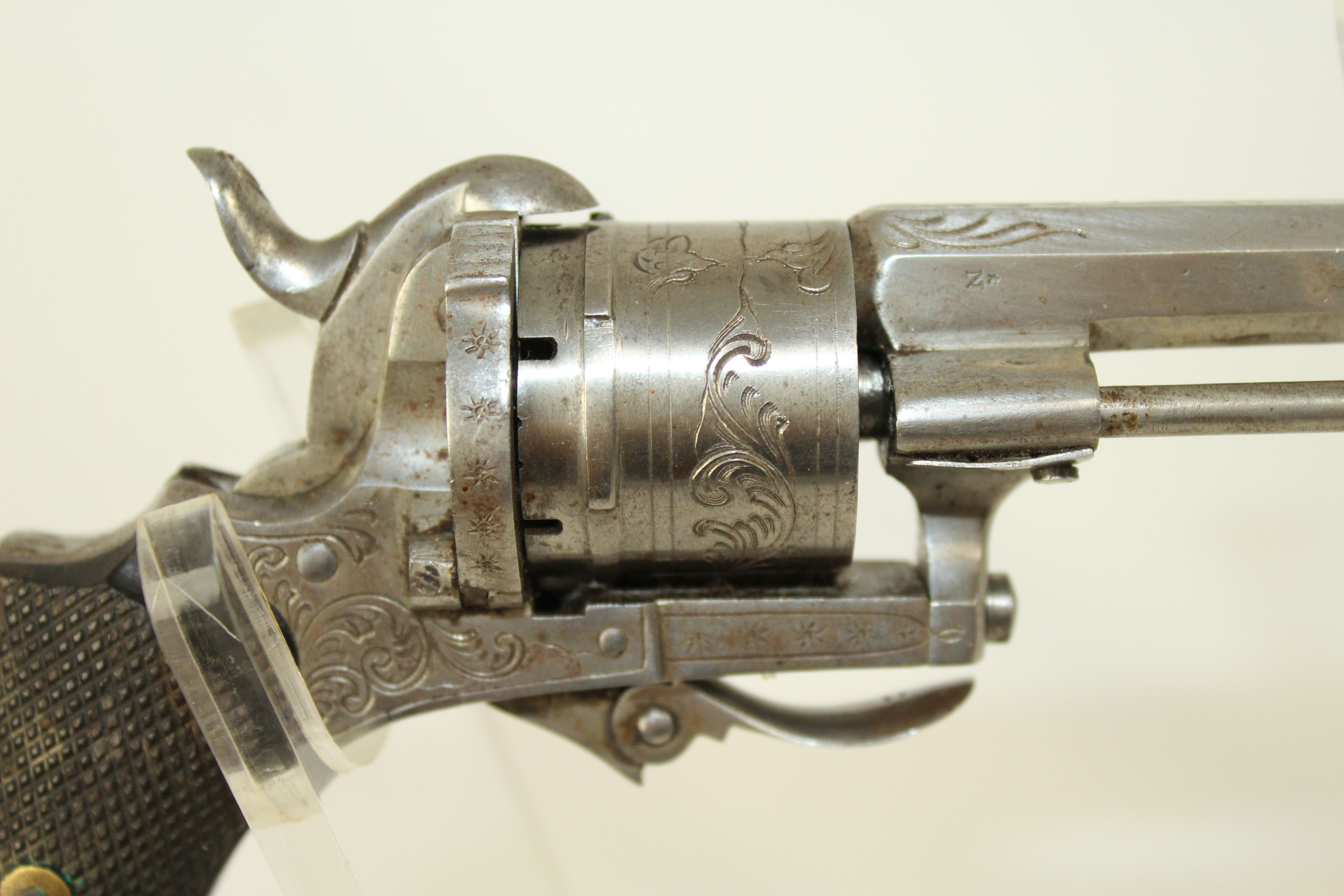 Belgian Pinfire Revolver Fagnus Clement Engraved Revolver Antique ...
