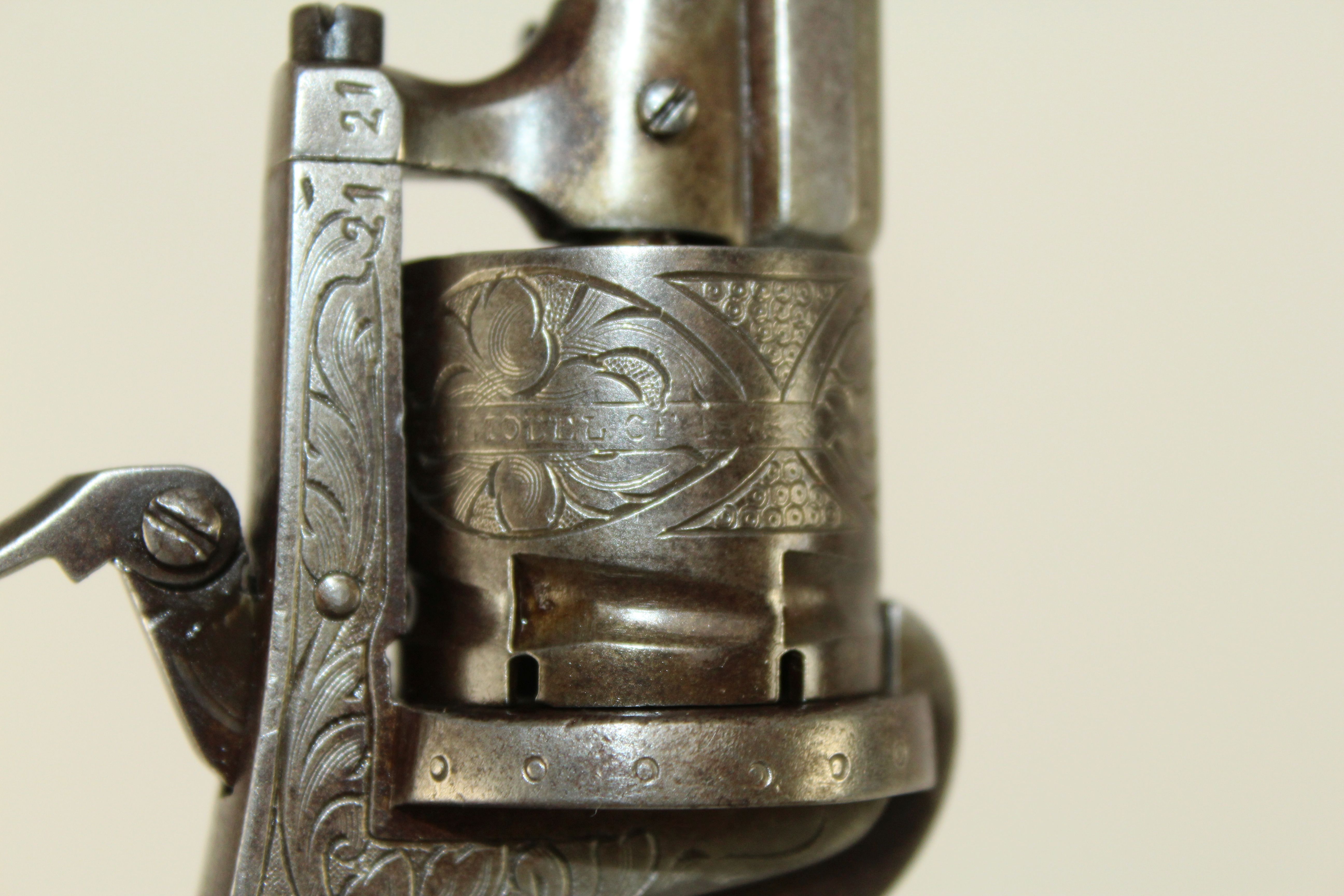 Belgian Pinfire Revolver Fagnus Clement Engraved Revolver Antique ...