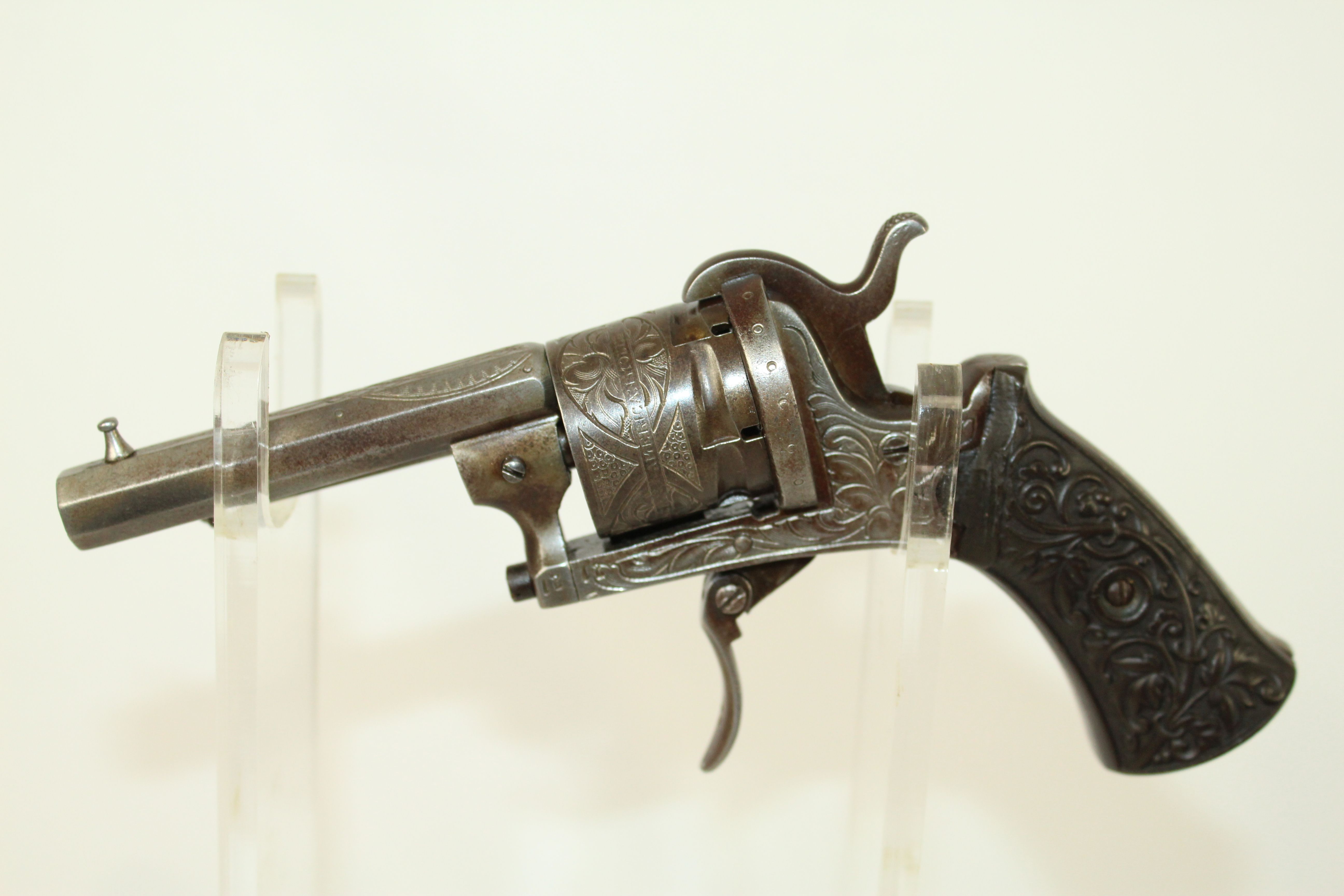 Belgian Pinfire Revolver Fagnus Clement Engraved Revolver Antique ...