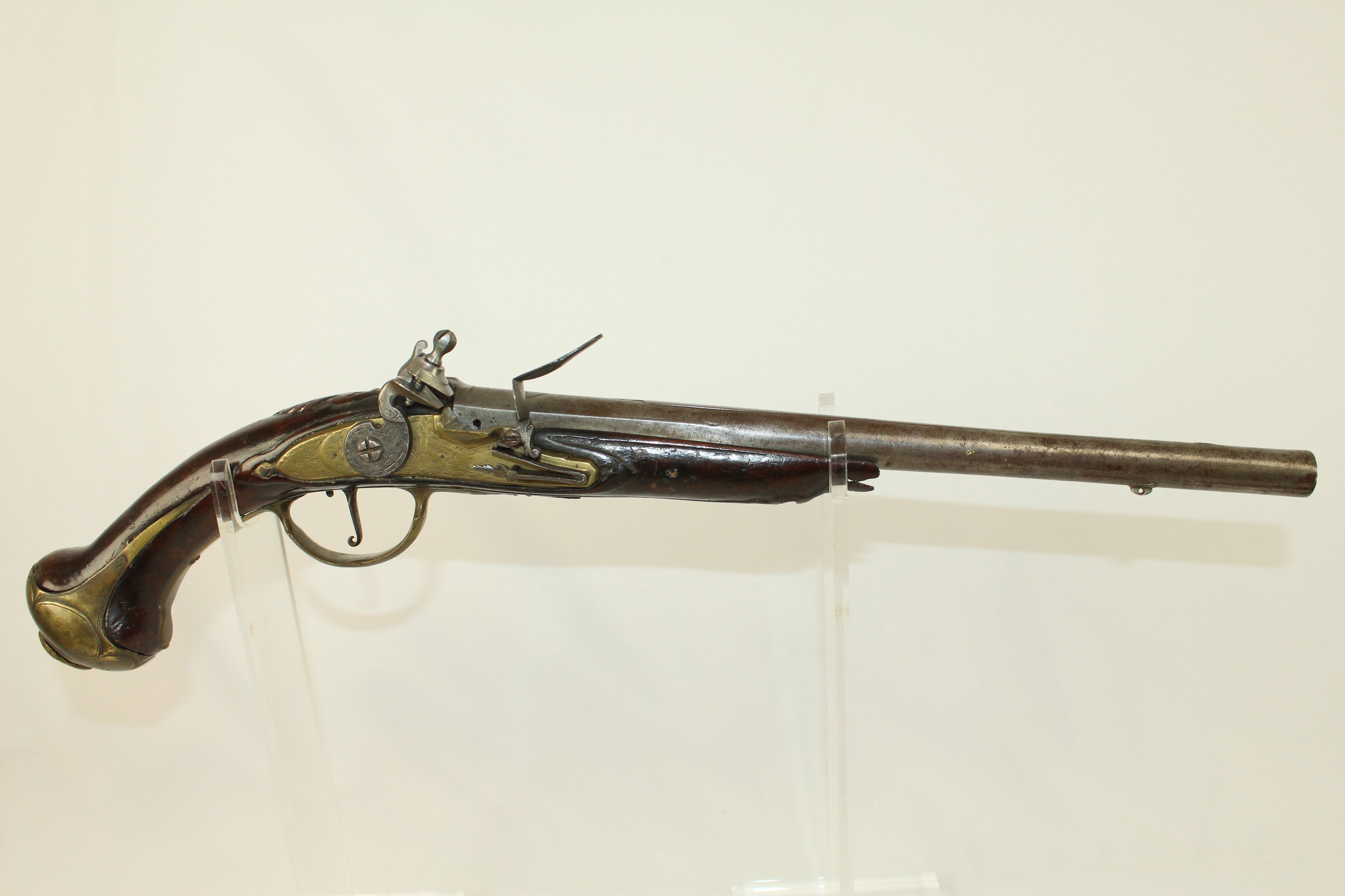 European Dragoon Flintlock Pistol Engraved Antique Firearms 004 ...