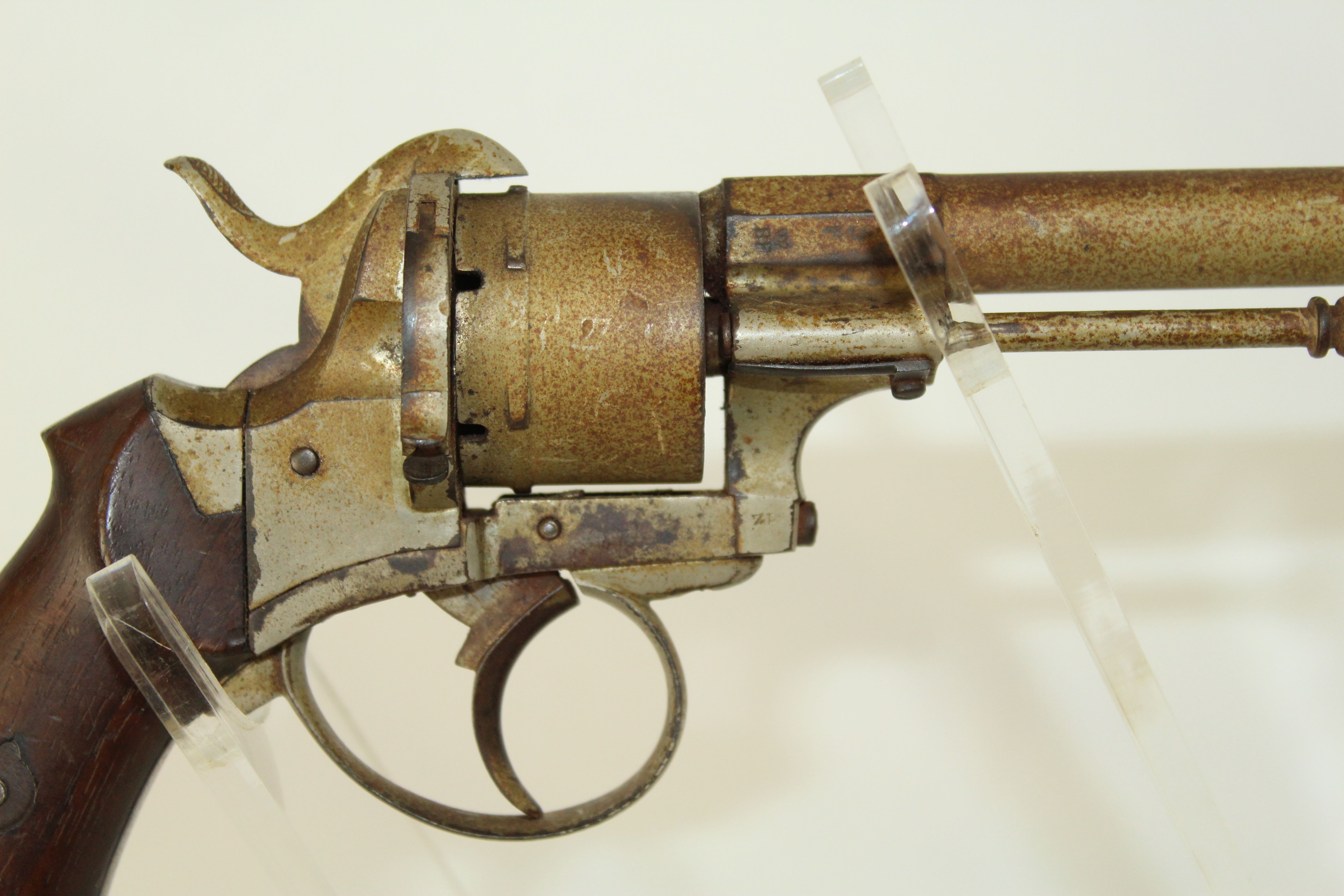 French Belgian Liege Lefaucheux Pinfire Revolver Antique Firearms 002 ...