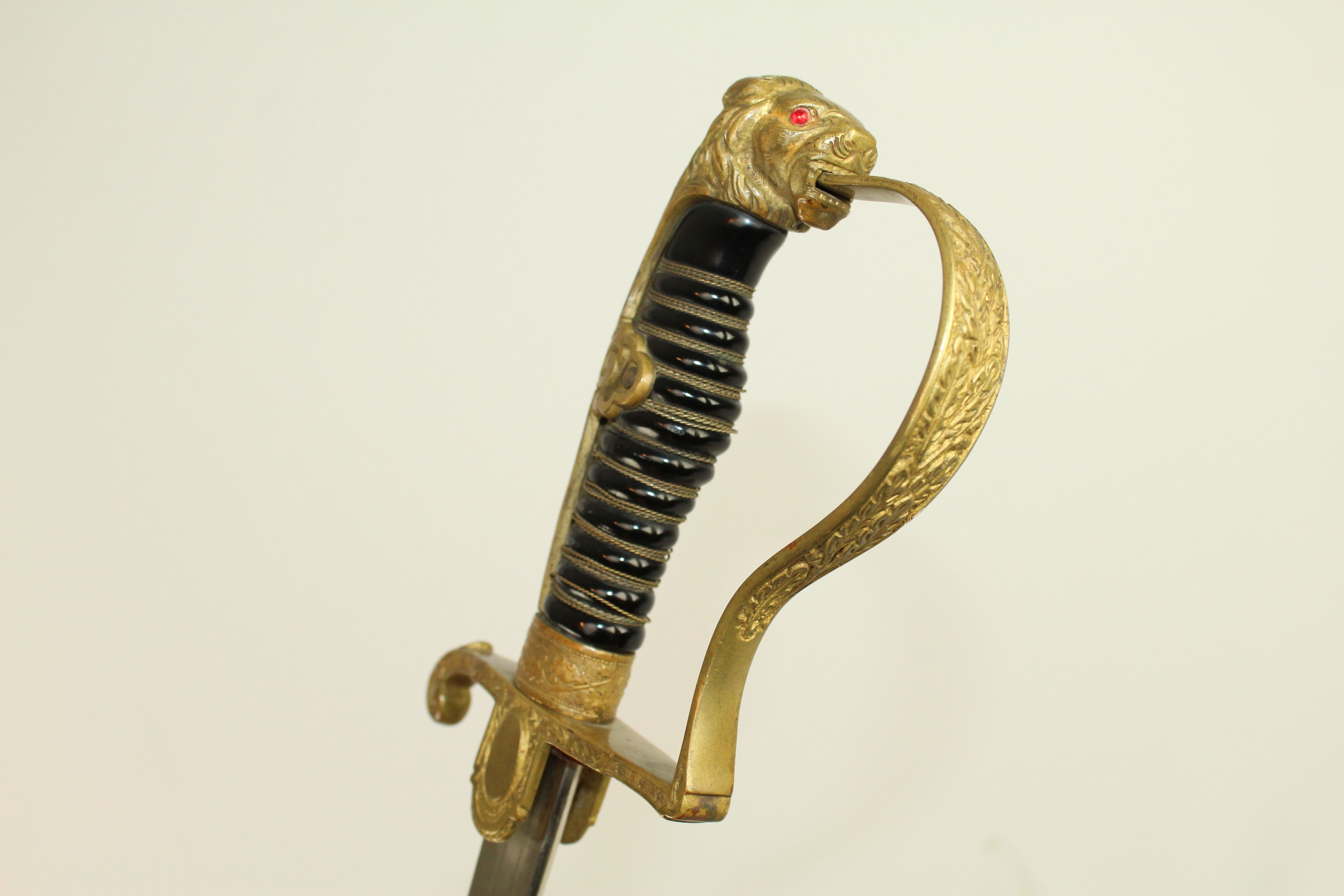 Nazi German Lions Head Sword WWII Heer Antique Firearms 001 | Ancestry Guns