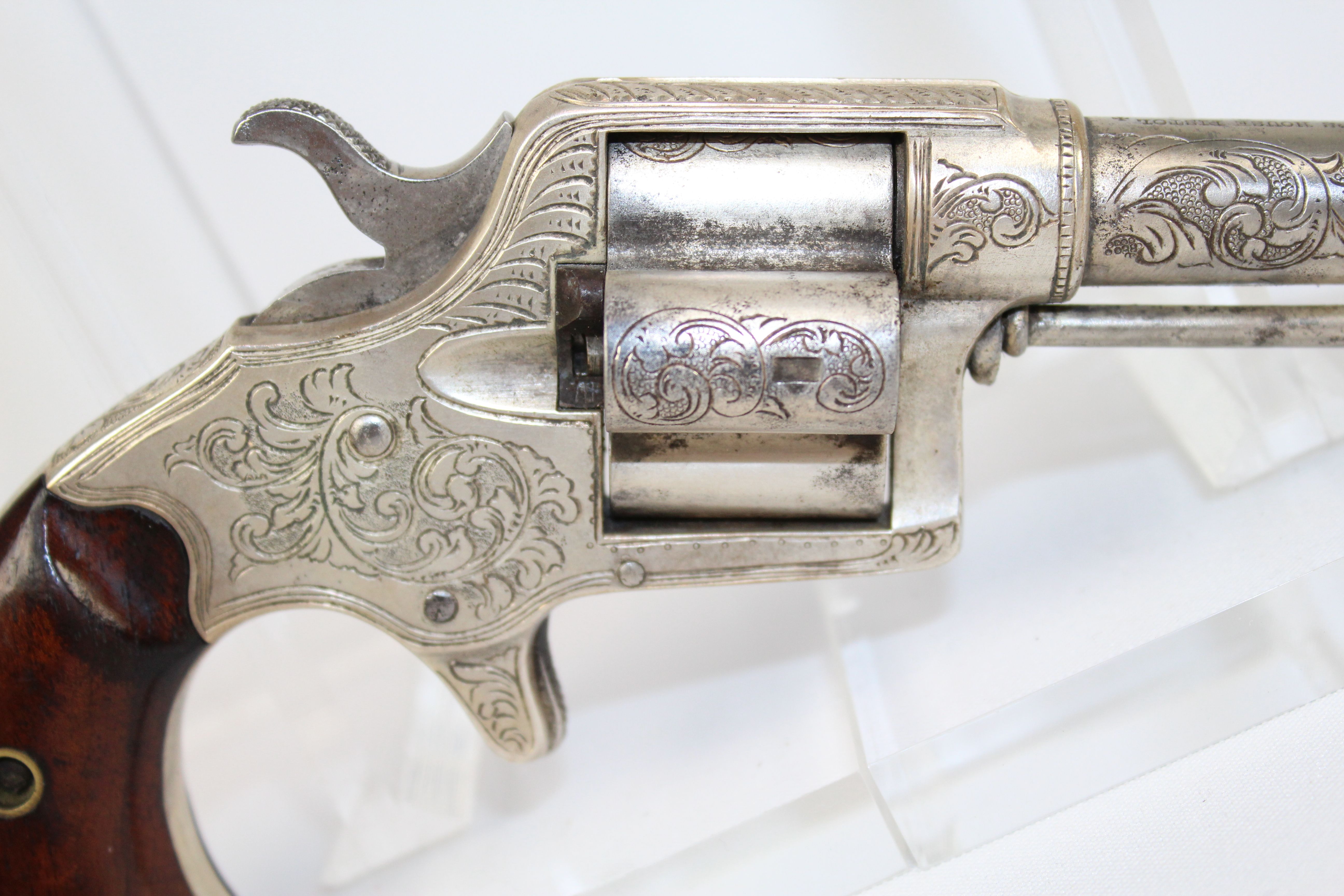 Colt Cloverleaf Jim Fisk House Revolver Pistol Engraved Antique ...