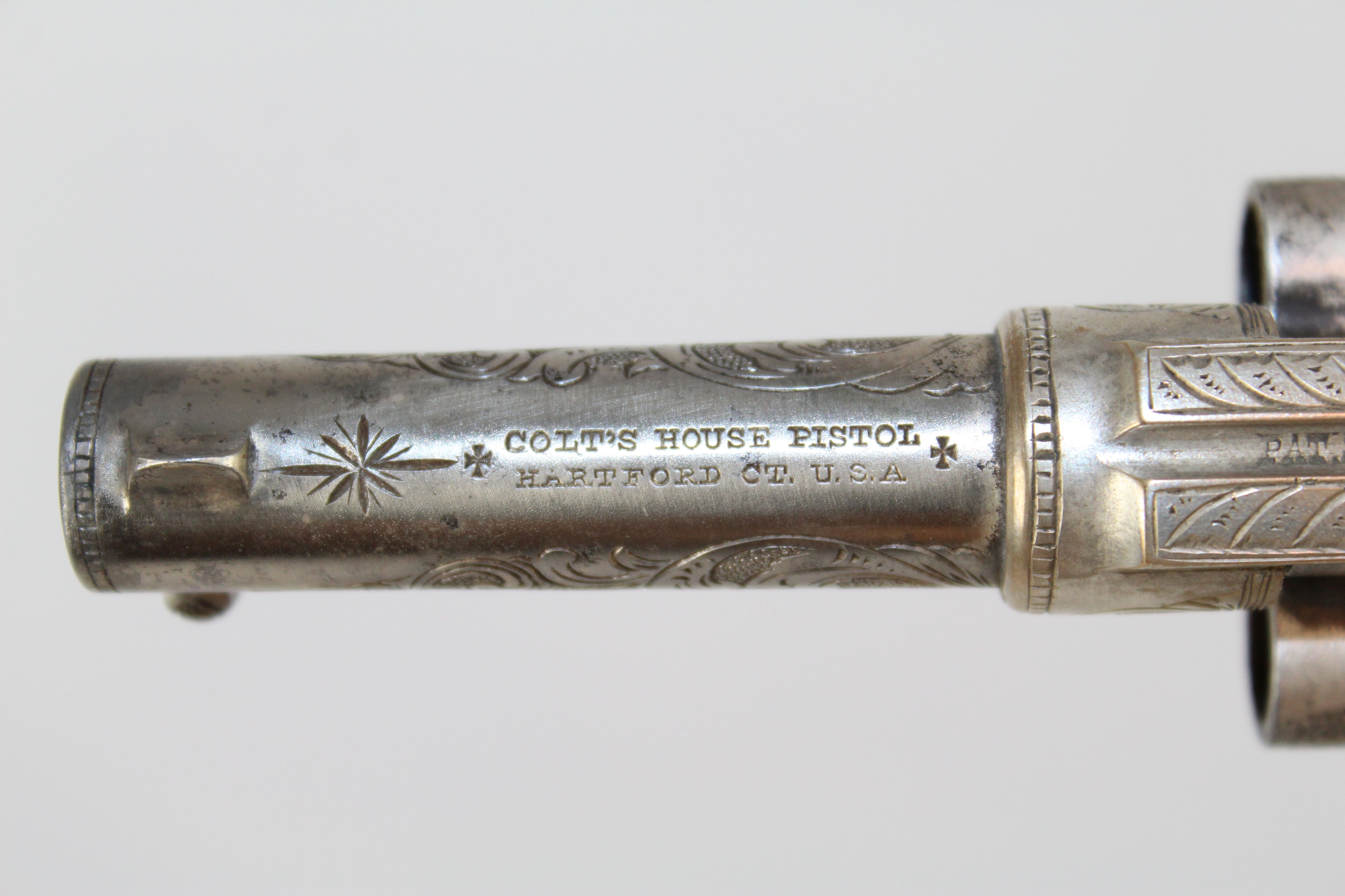 Colt Cloverleaf Jim Fisk House Revolver Pistol Engraved Antique ...