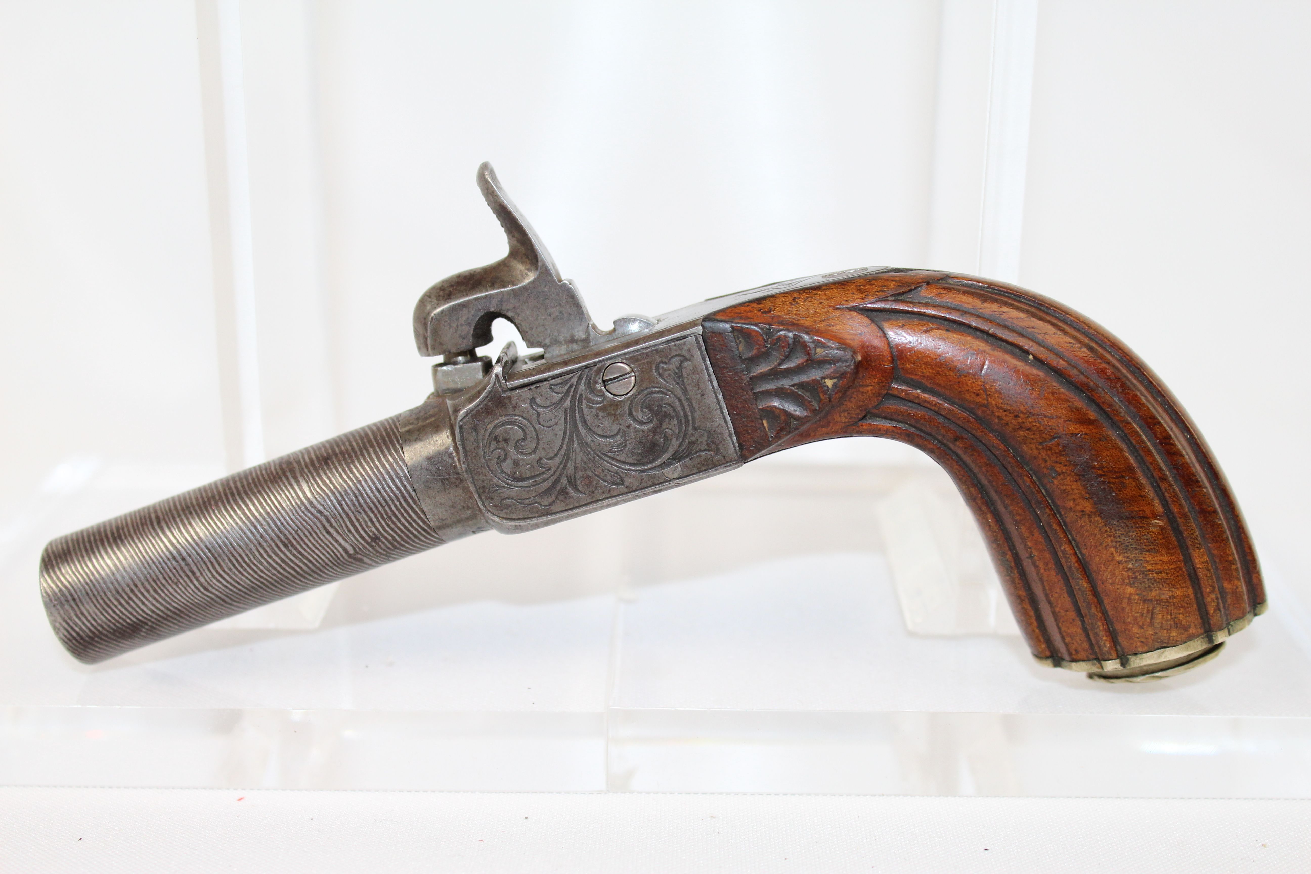 English Box Lock Percussion Pistol Antique Firearms 001 | Ancestry Guns