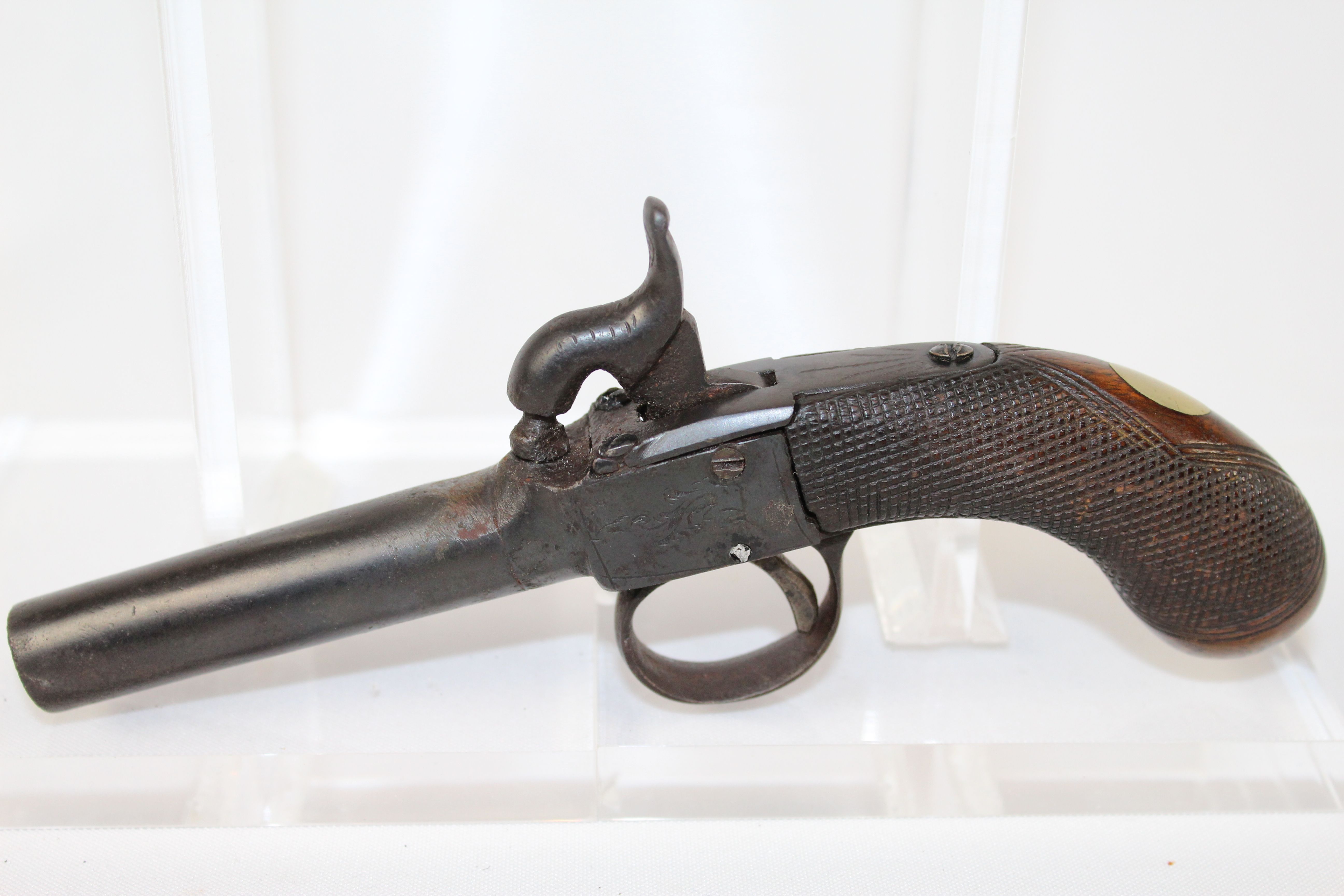 English Percussion Single Shot Pistol Antique Firearms 007 | Ancestry Guns