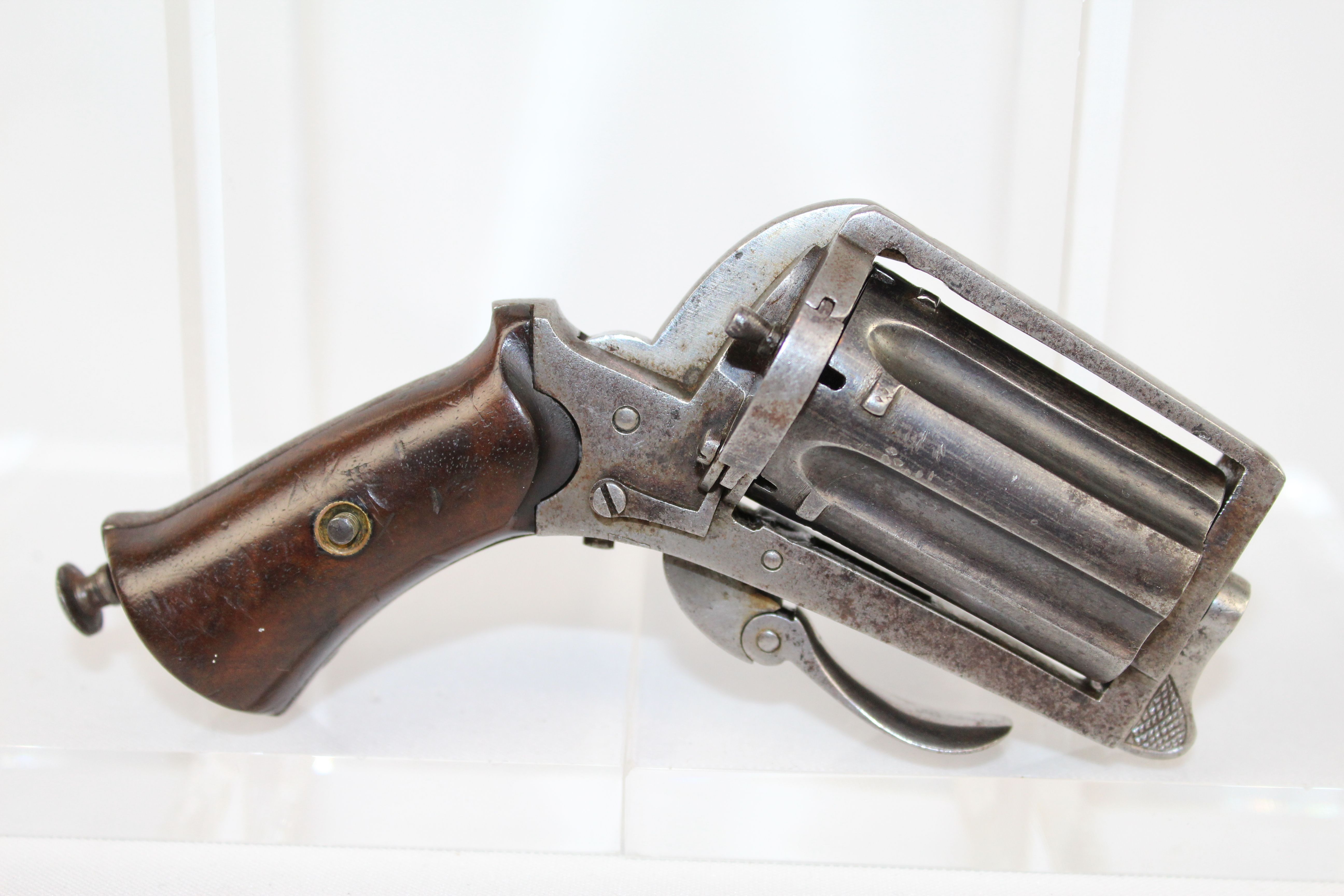 Belgian Pinfire Pepperbox Revolver Pistol Antique Firearms 005 ...