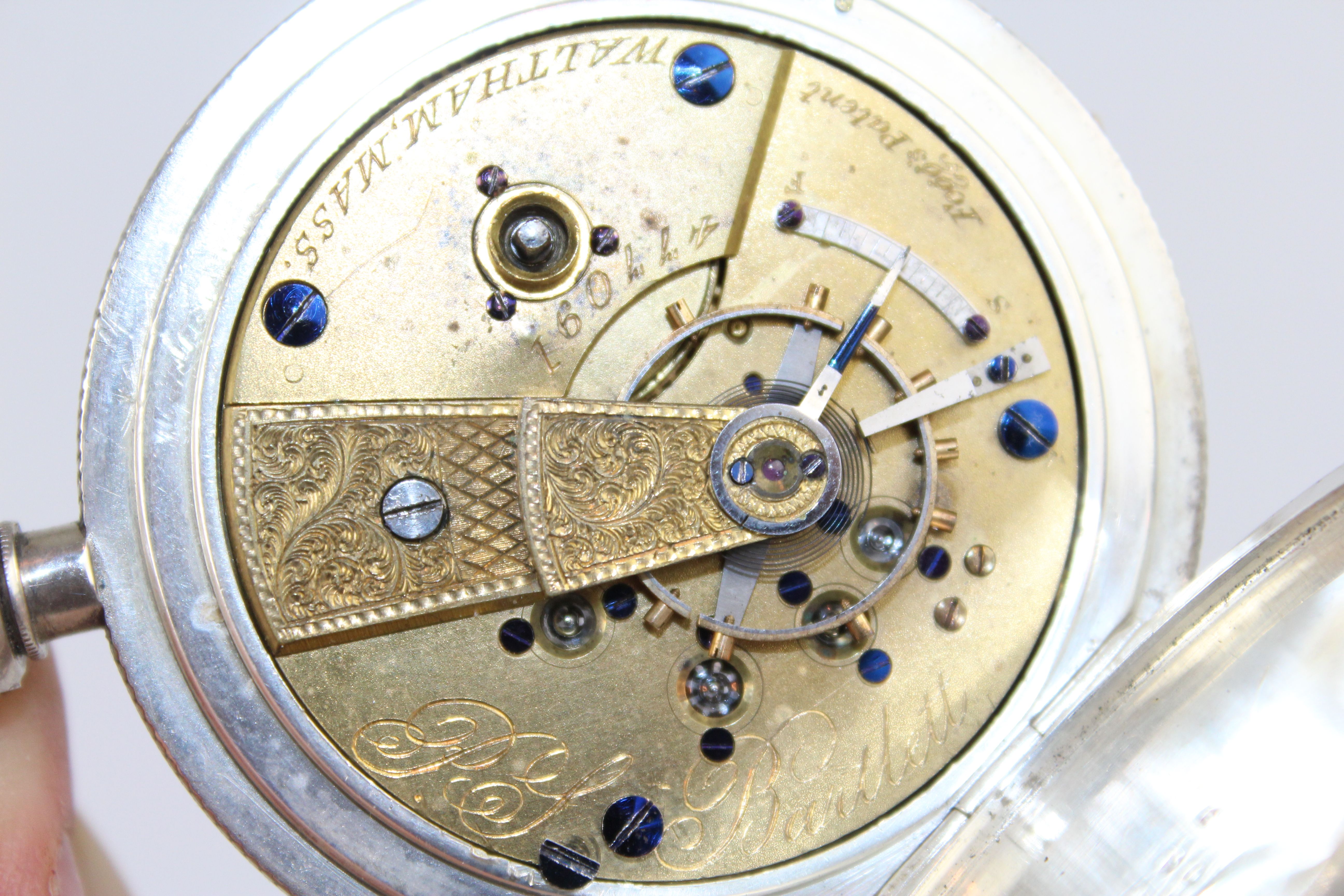 Cased Dagger Revolver American Watch Co. Pocket Watch Ivory Antique ...