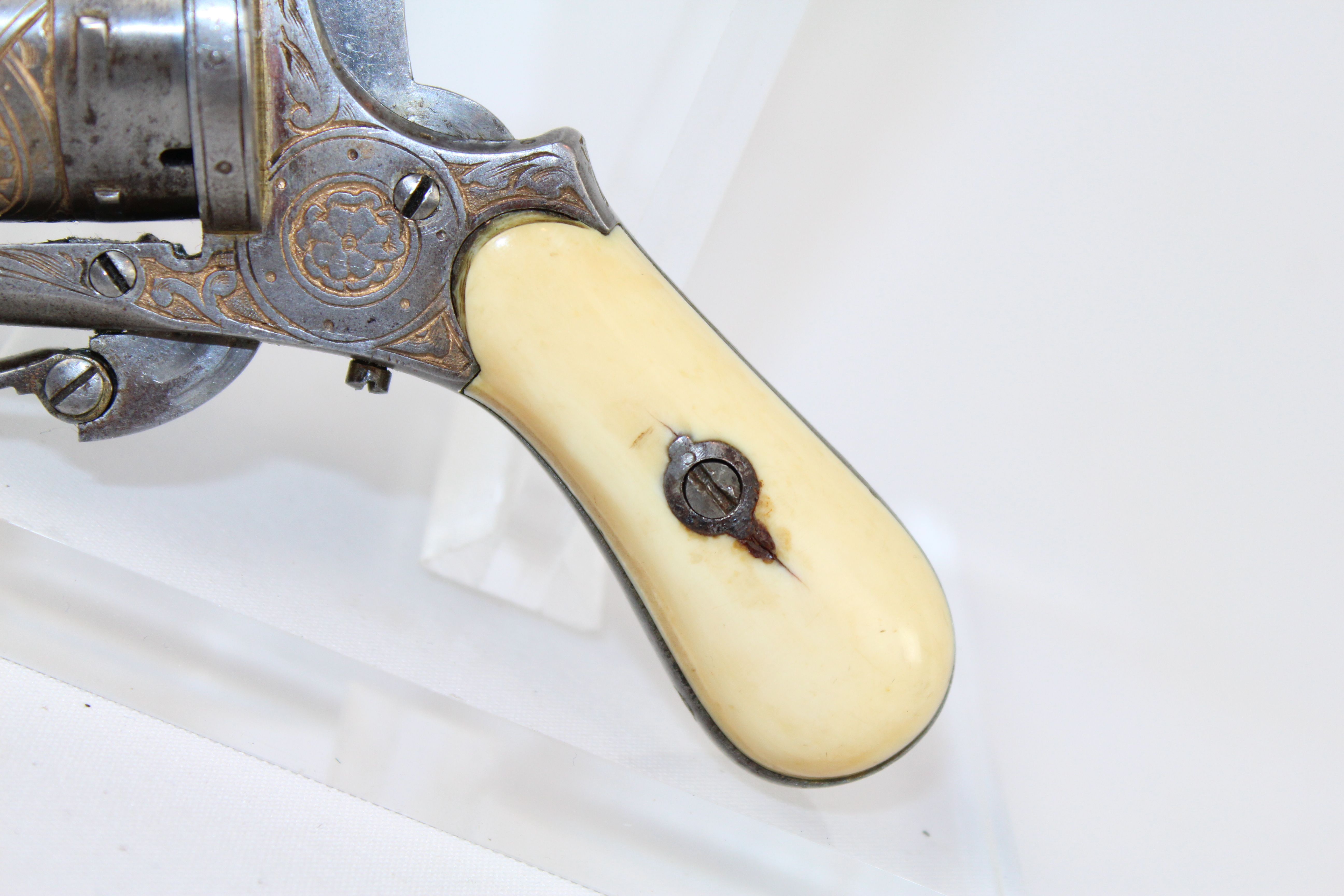 Cased Dagger Revolver American Watch Co. Pocket Watch Ivory Antique ...