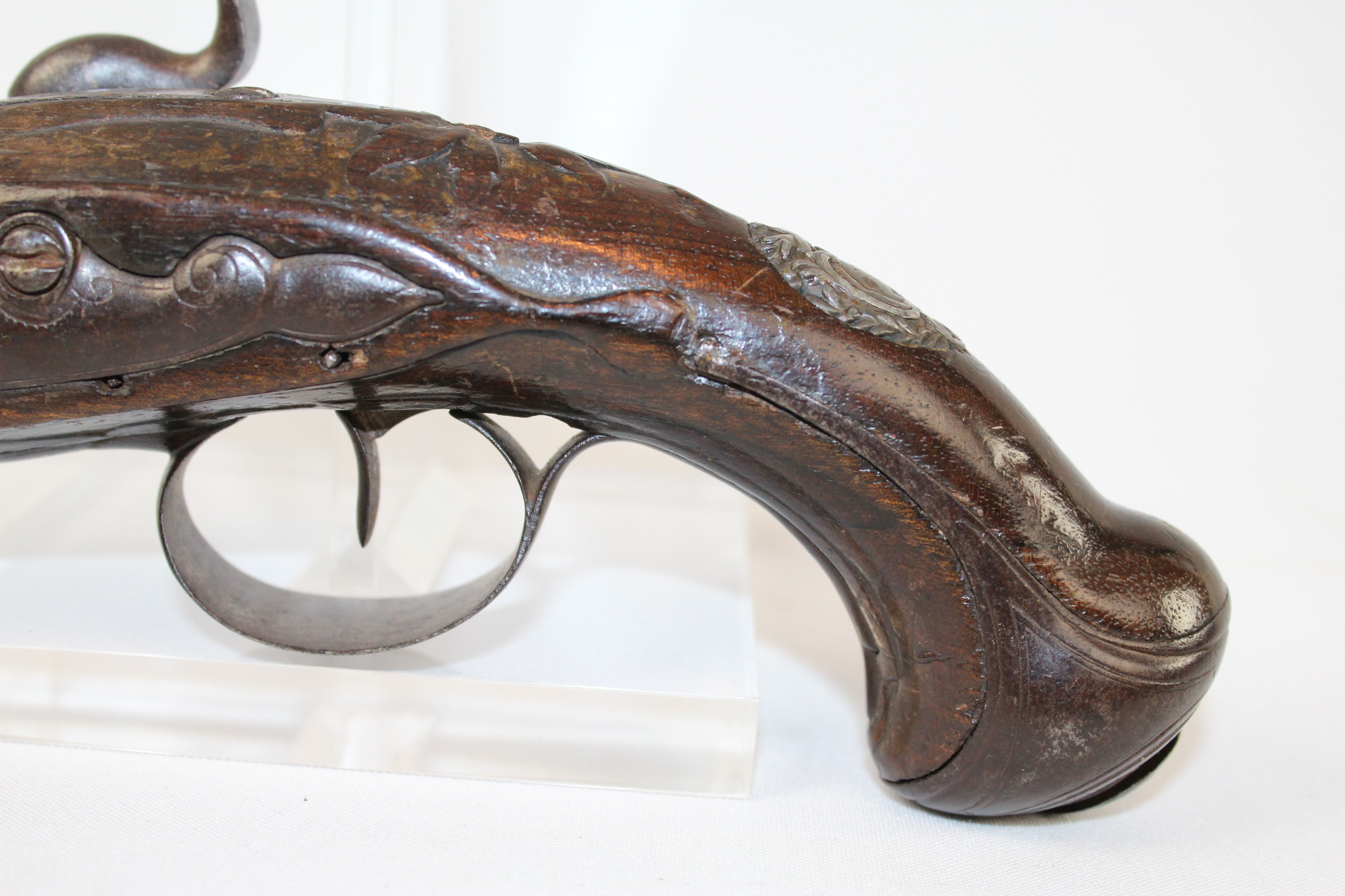 European Percussion Pistol 1830s Crest Antique Firearms 007 | Ancestry Guns