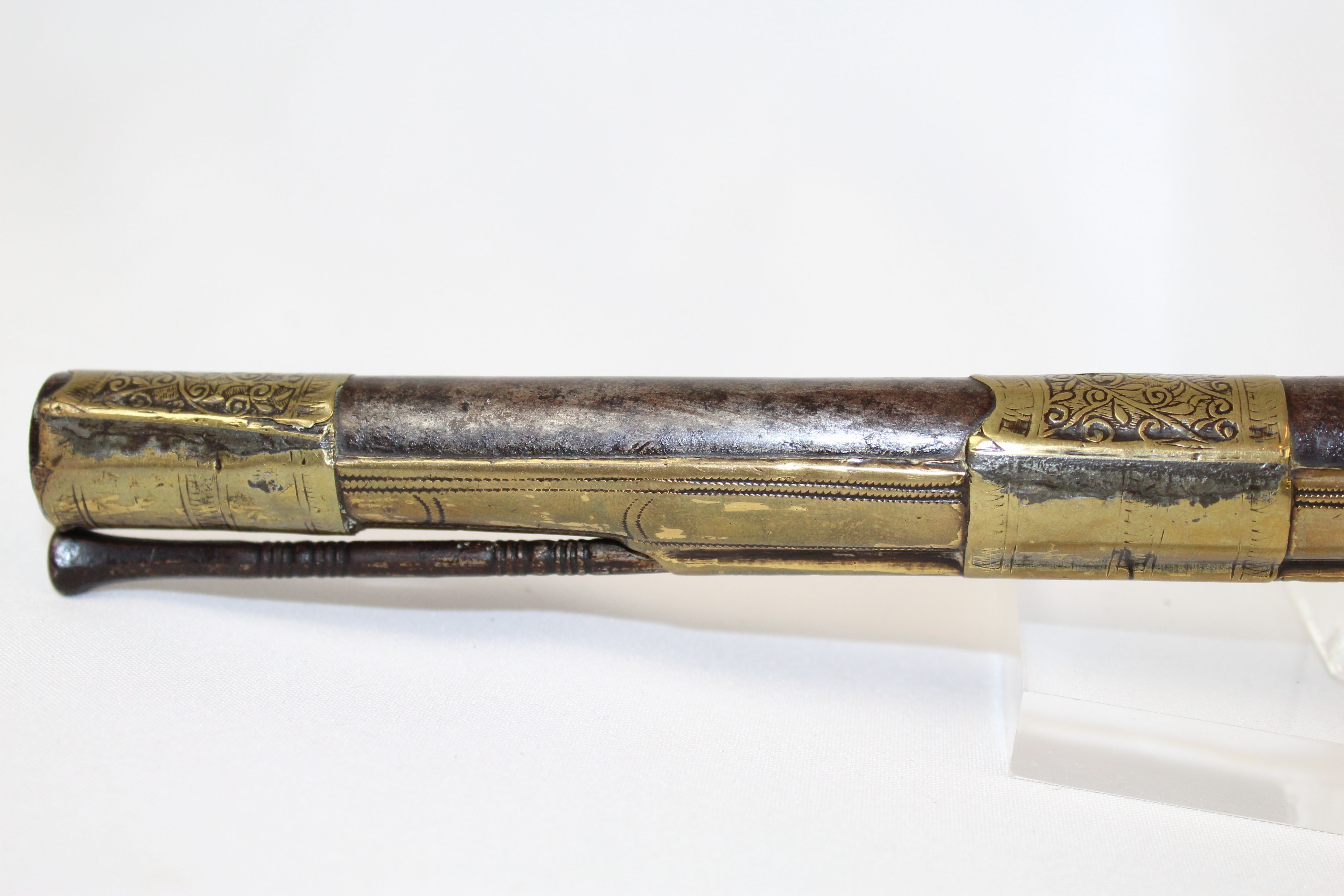 Ottoman Turkish Flintlock Miquelet Pistol Engraved Rattail Antique ...