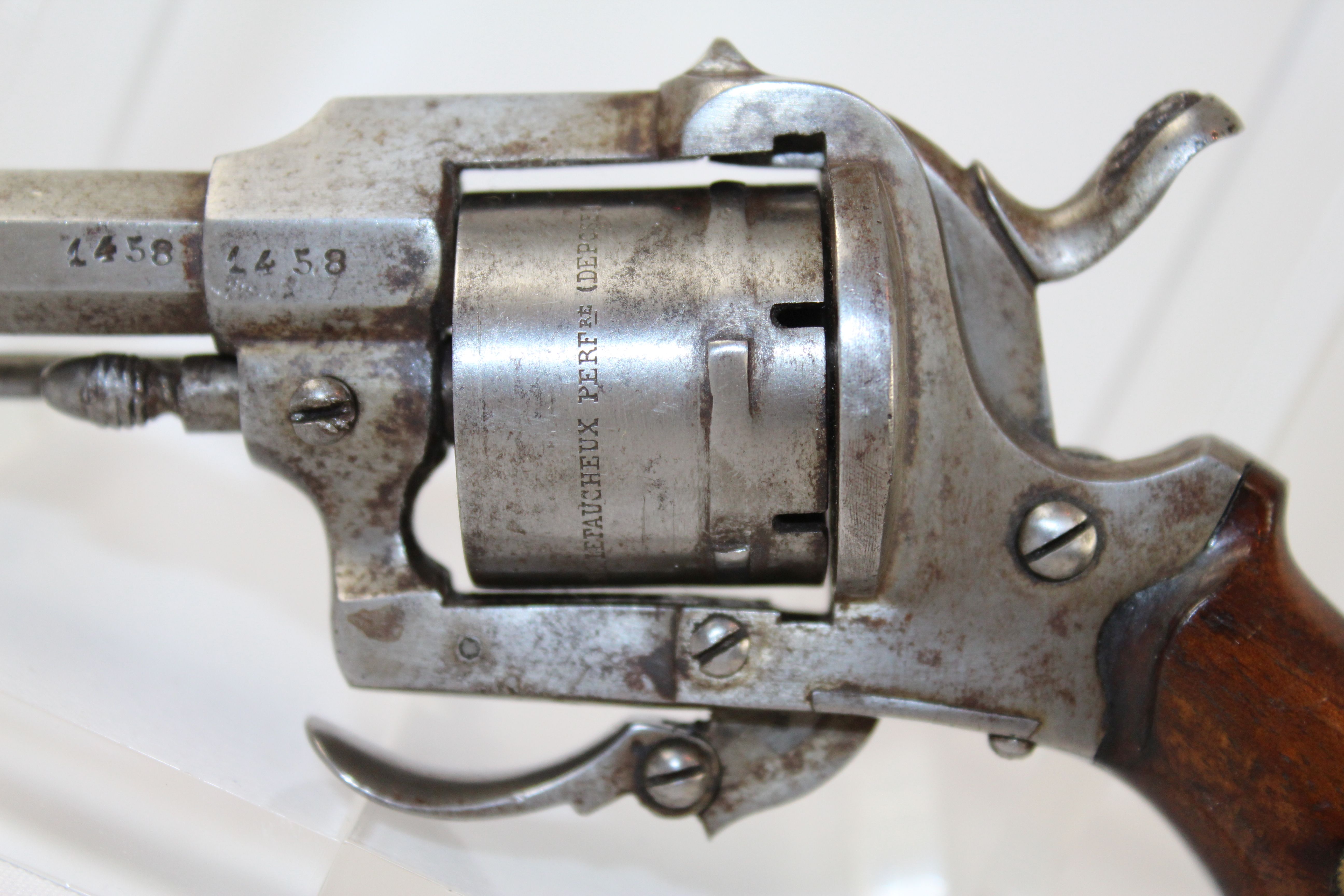 European Belgian French Pinfire Lefaucheux Revolver Antique Firearms ...
