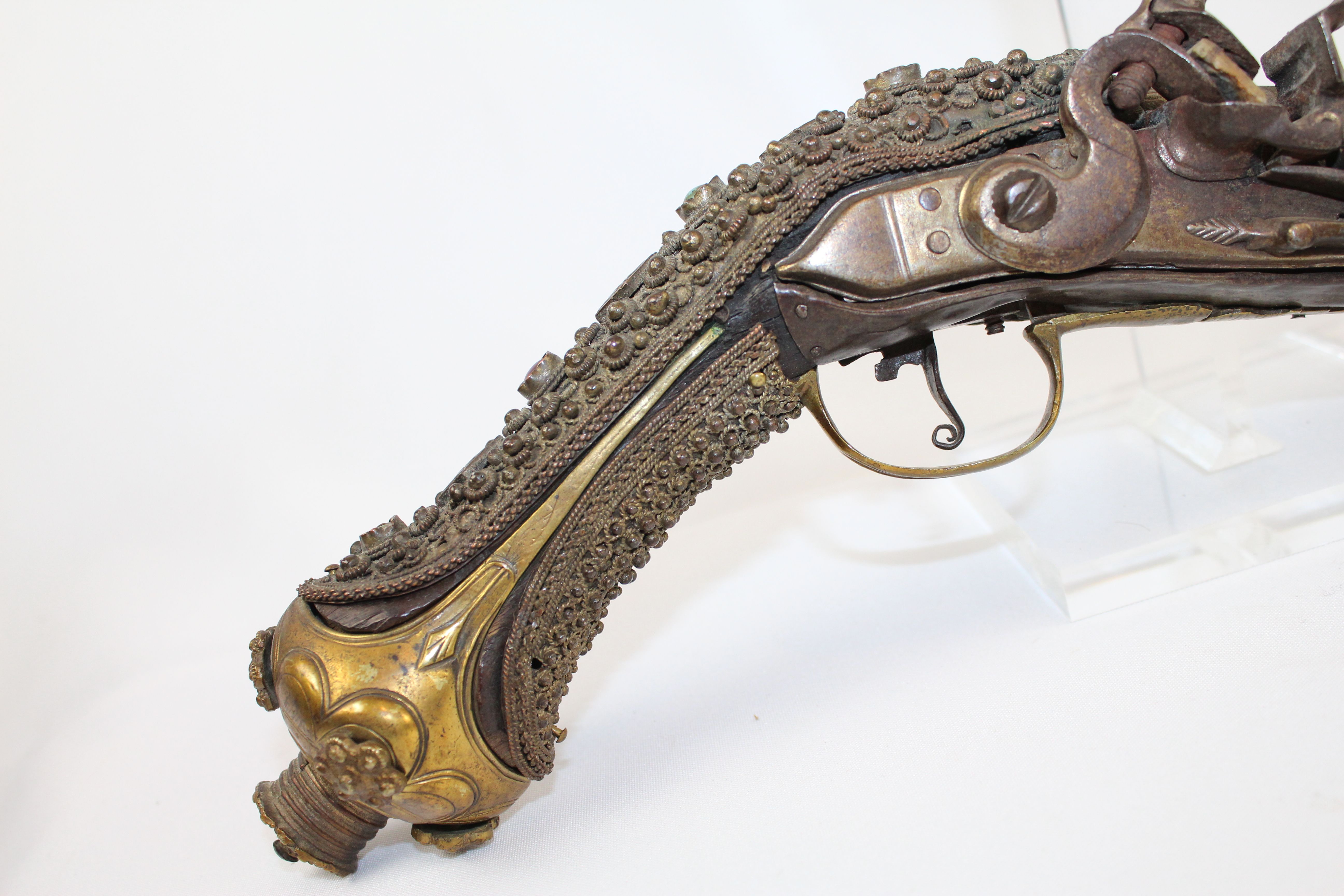 European Ottoman Flintlock Pistol Dagger Box Antique Firearms 003 ...