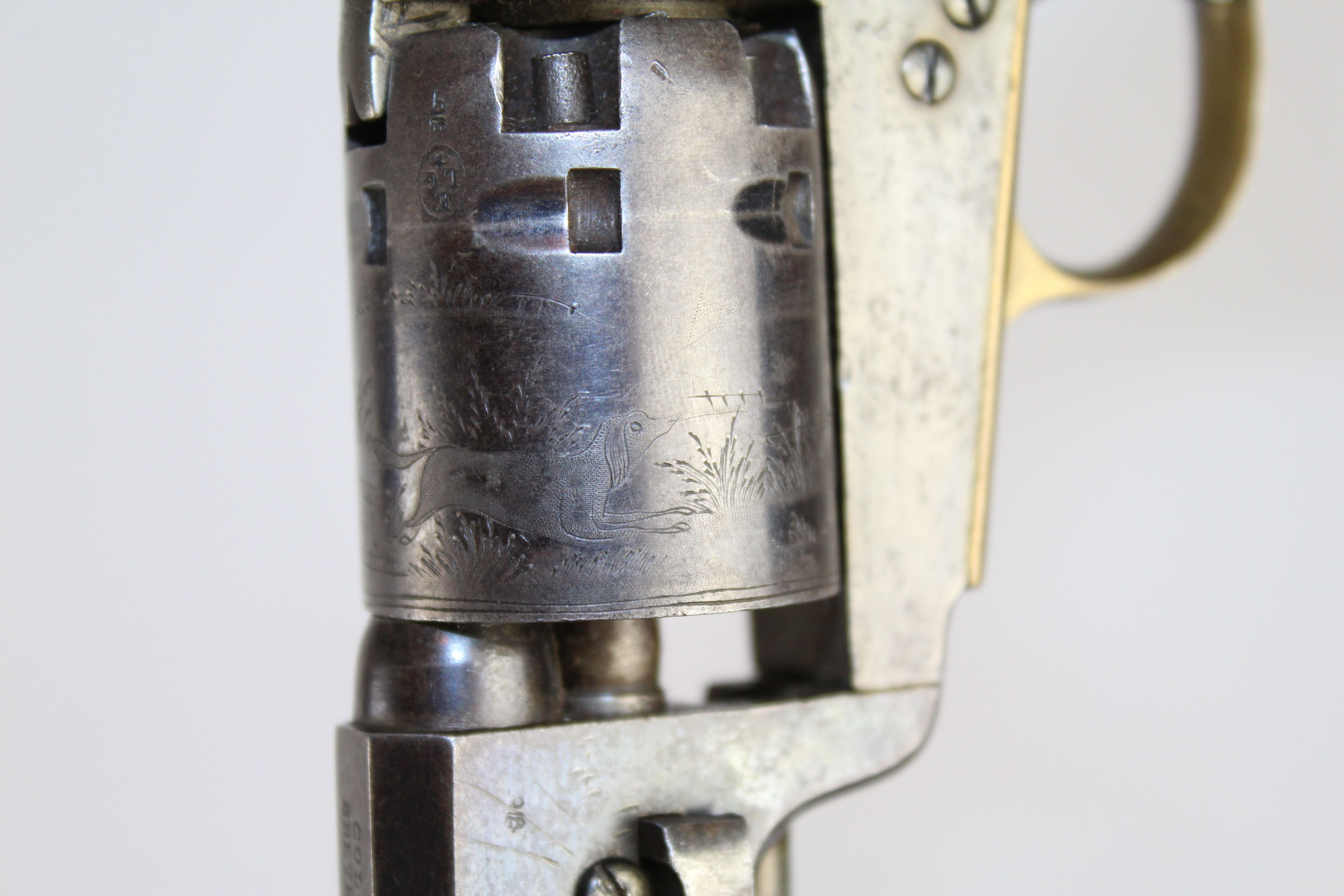 1850s Samuel Colt Belgian Brevete Model 1849 Pocket Revolver Antique ...