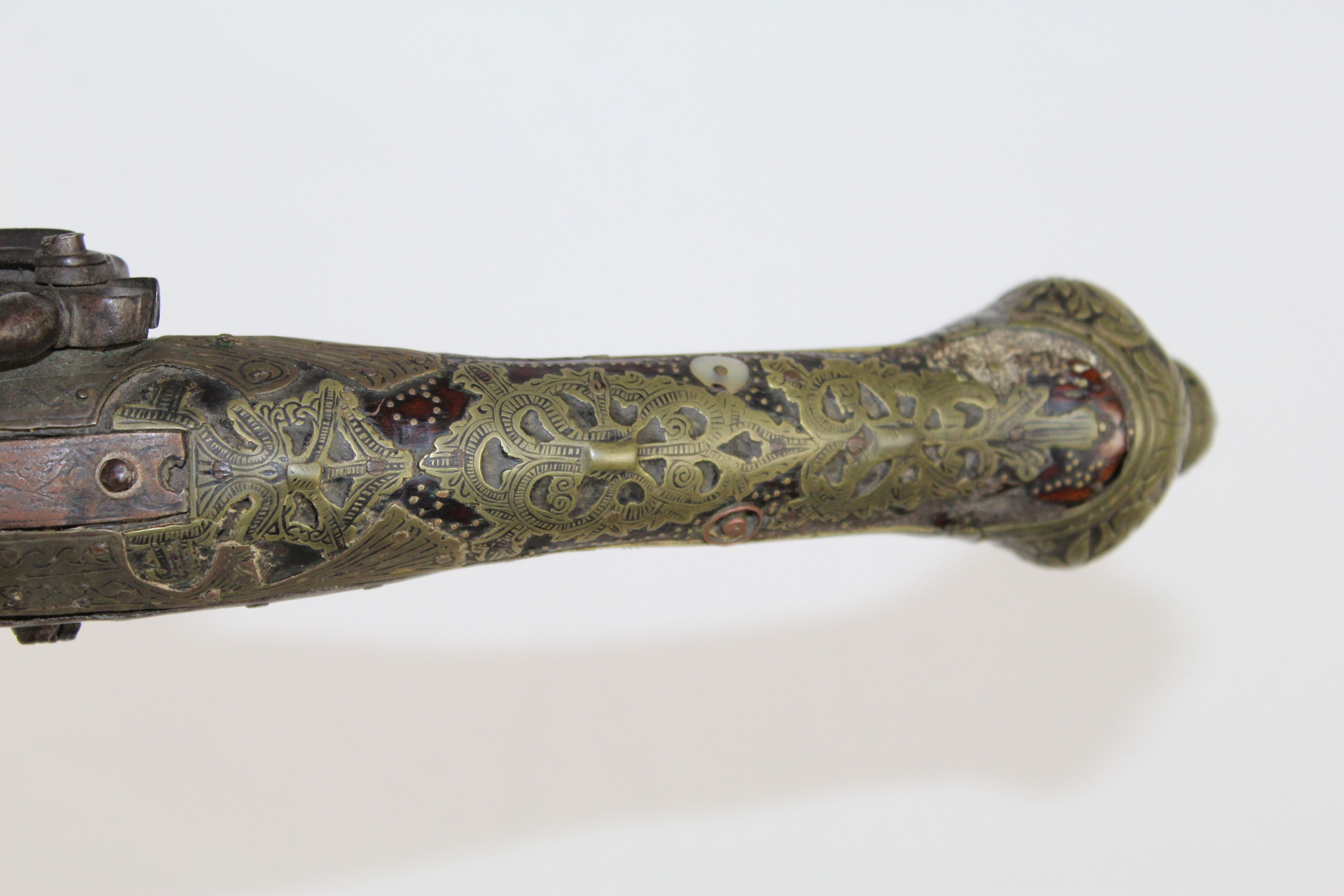 Greek Balkan Ottoman Flintlock Miquelet Pirate Pistol Antique Firearms ...