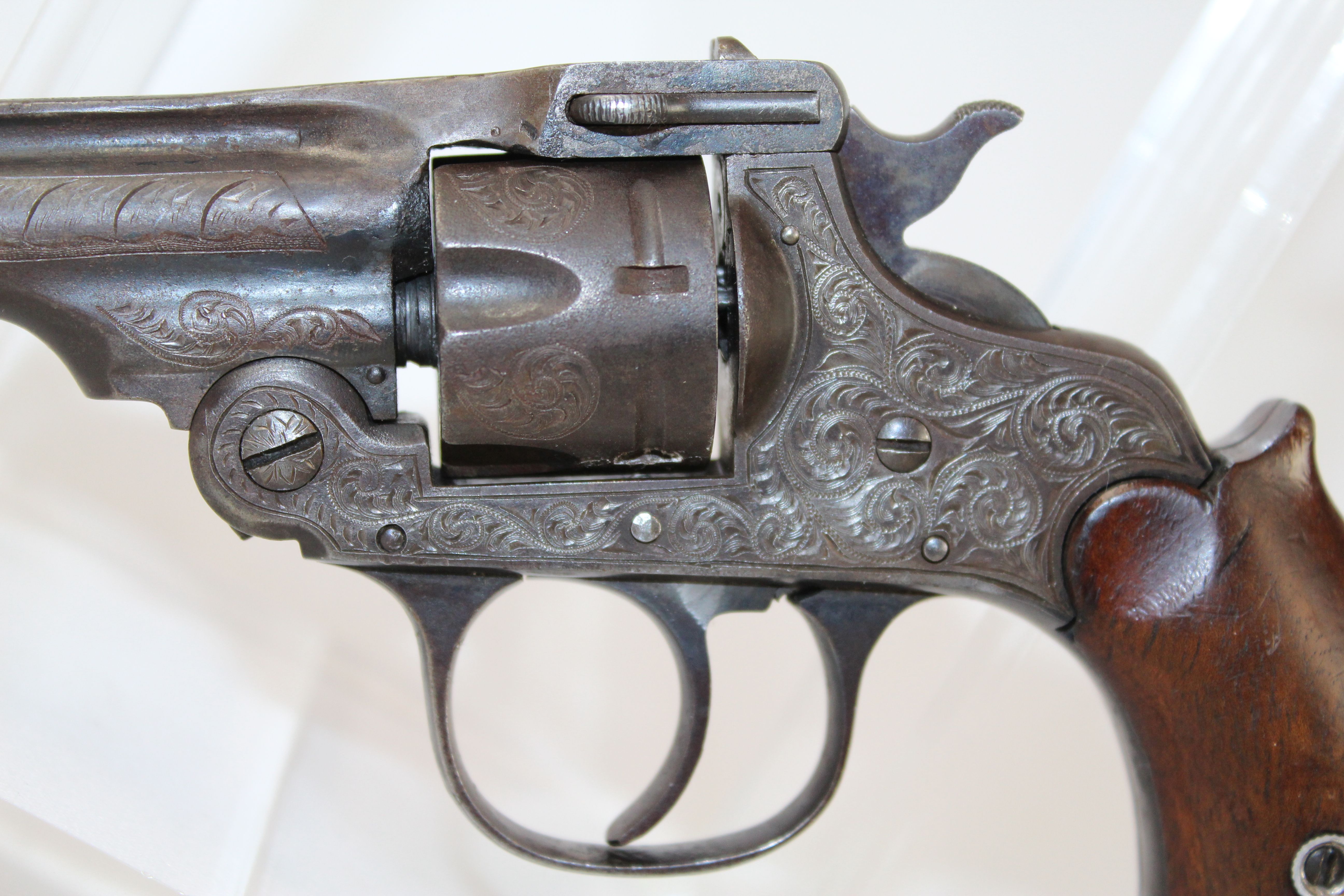 Engraved Washington City Police Hopkins & Allen Top Break Revolver ...