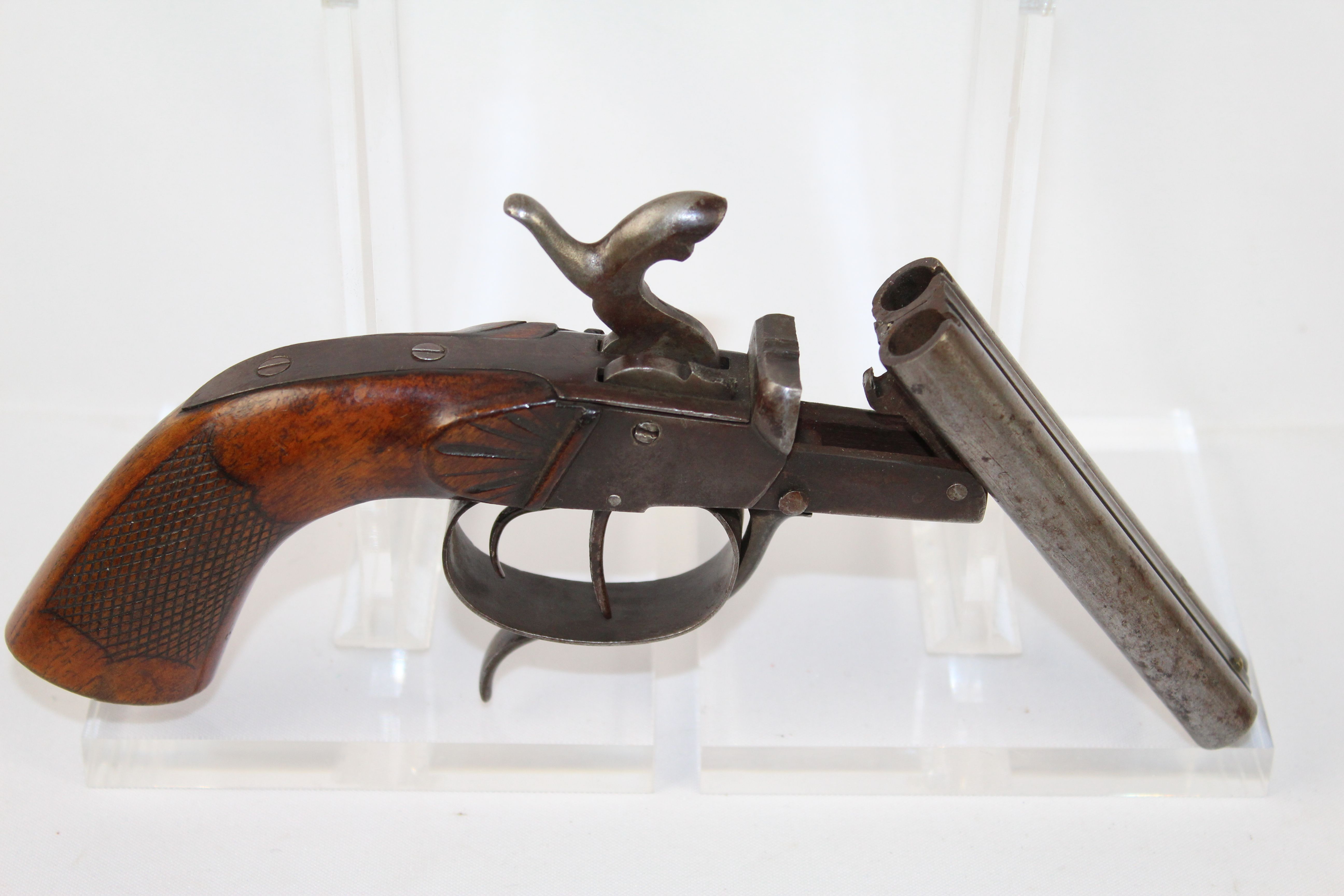 European Double Barrel Pinfire Pistol Antique Firearms 007 | Ancestry Guns