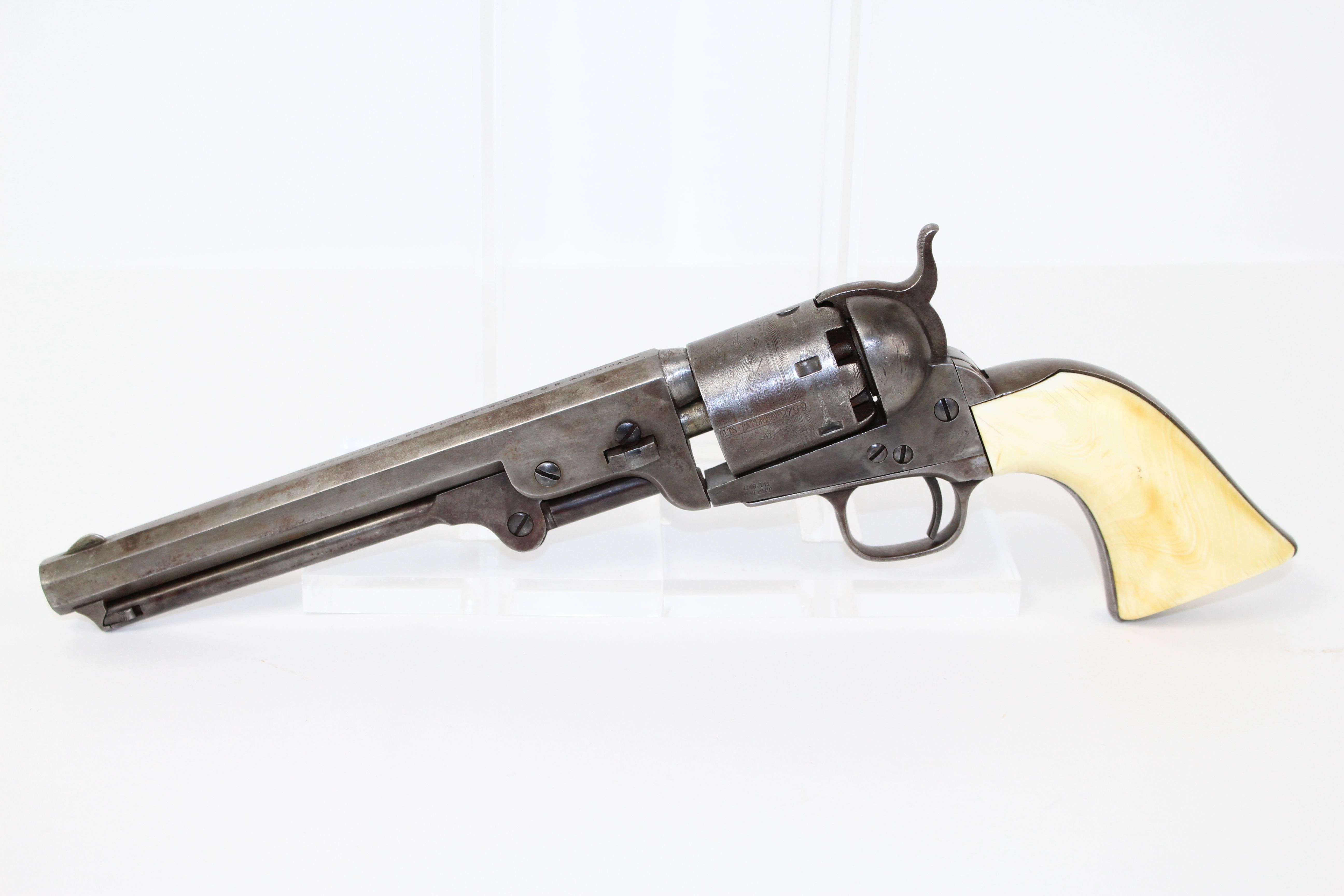 Civil War Colt 1851 Navy Percussion Revolver Ivory Antique C&R Firearms ...
