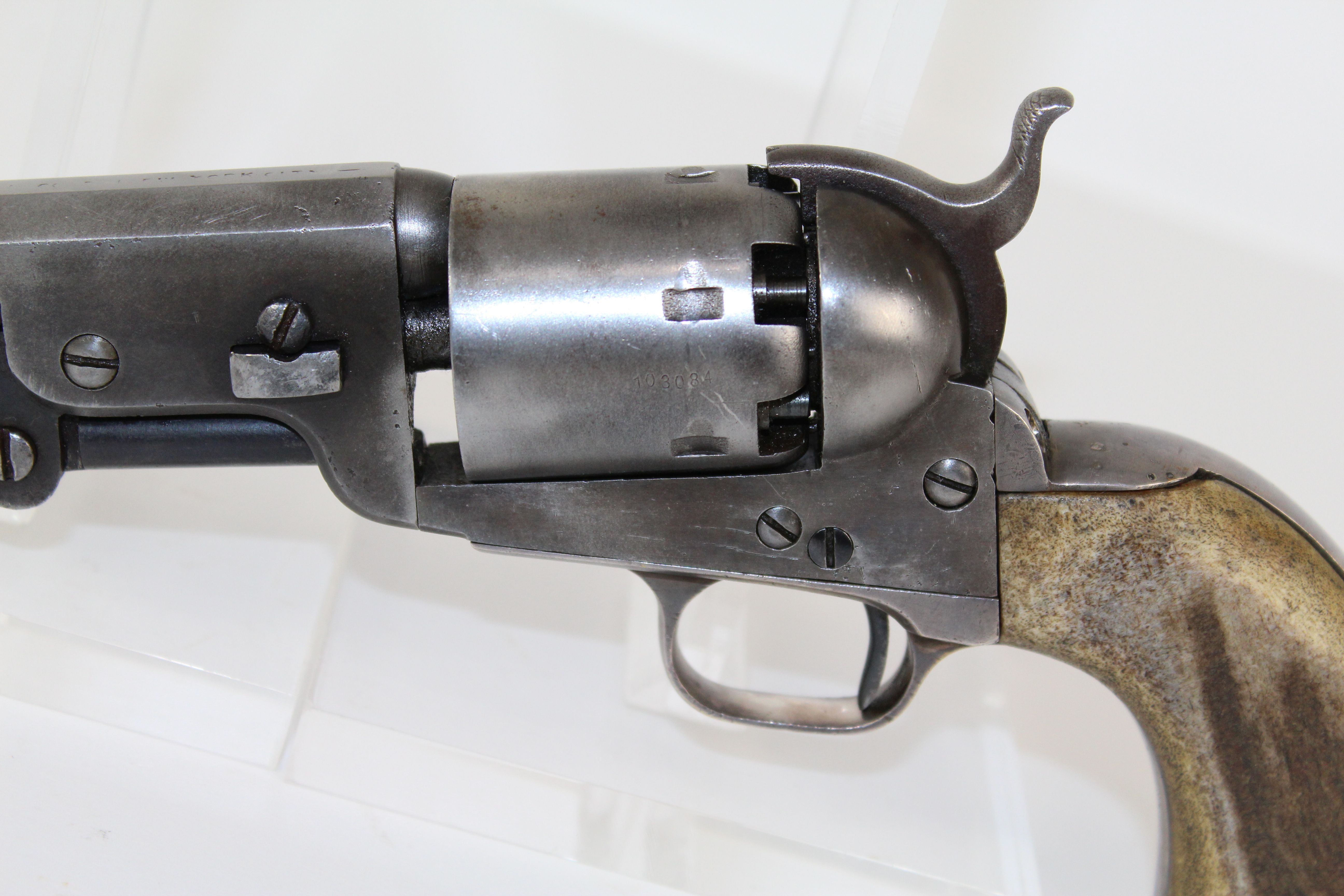 Antiqued Colt 1851 Navy Revolver Percussion Buffalo Grips Horn 010 ...