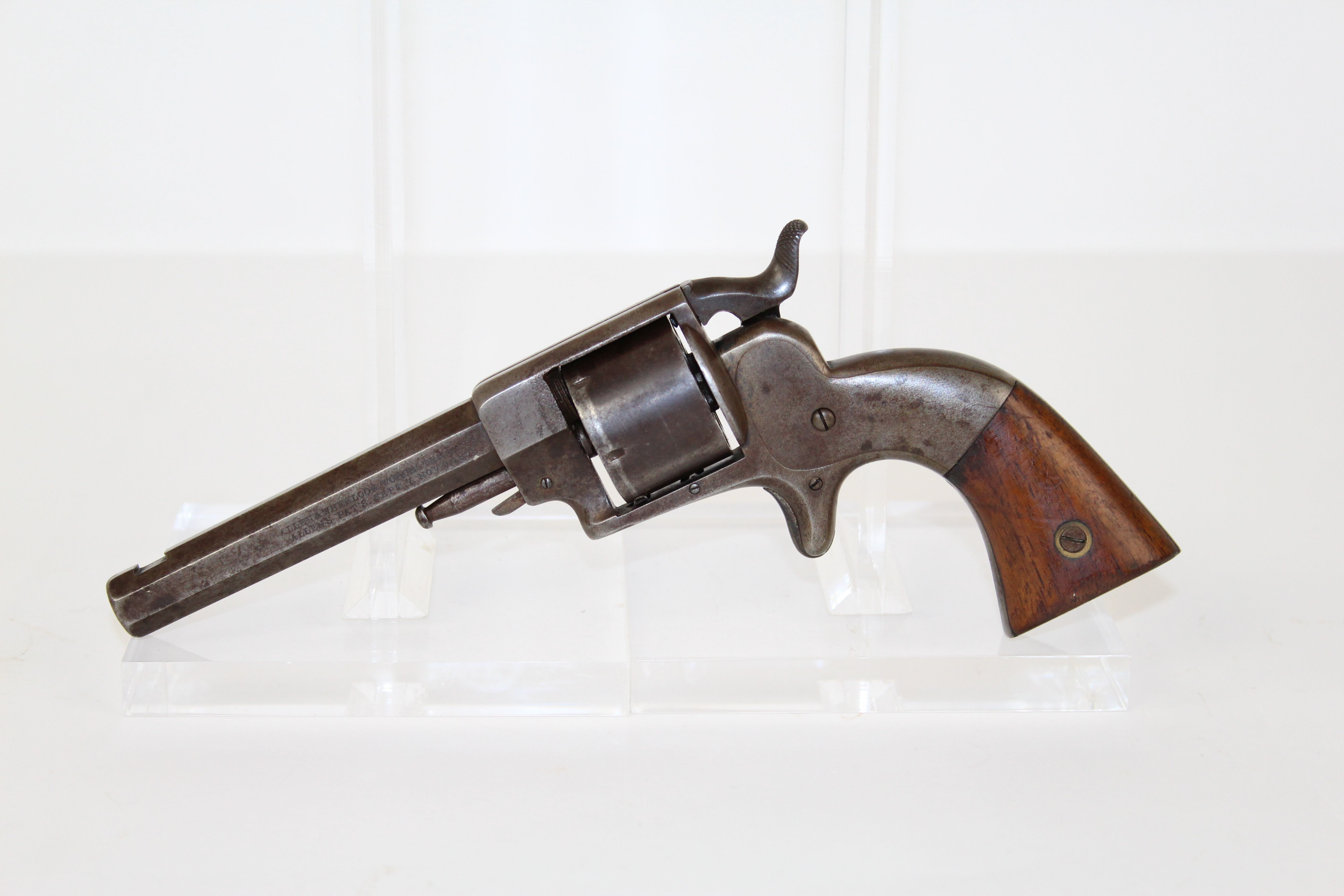Civil War Ethan Allen & Wheelock Side Hammer .32 Rimfire Revolver 006 ...