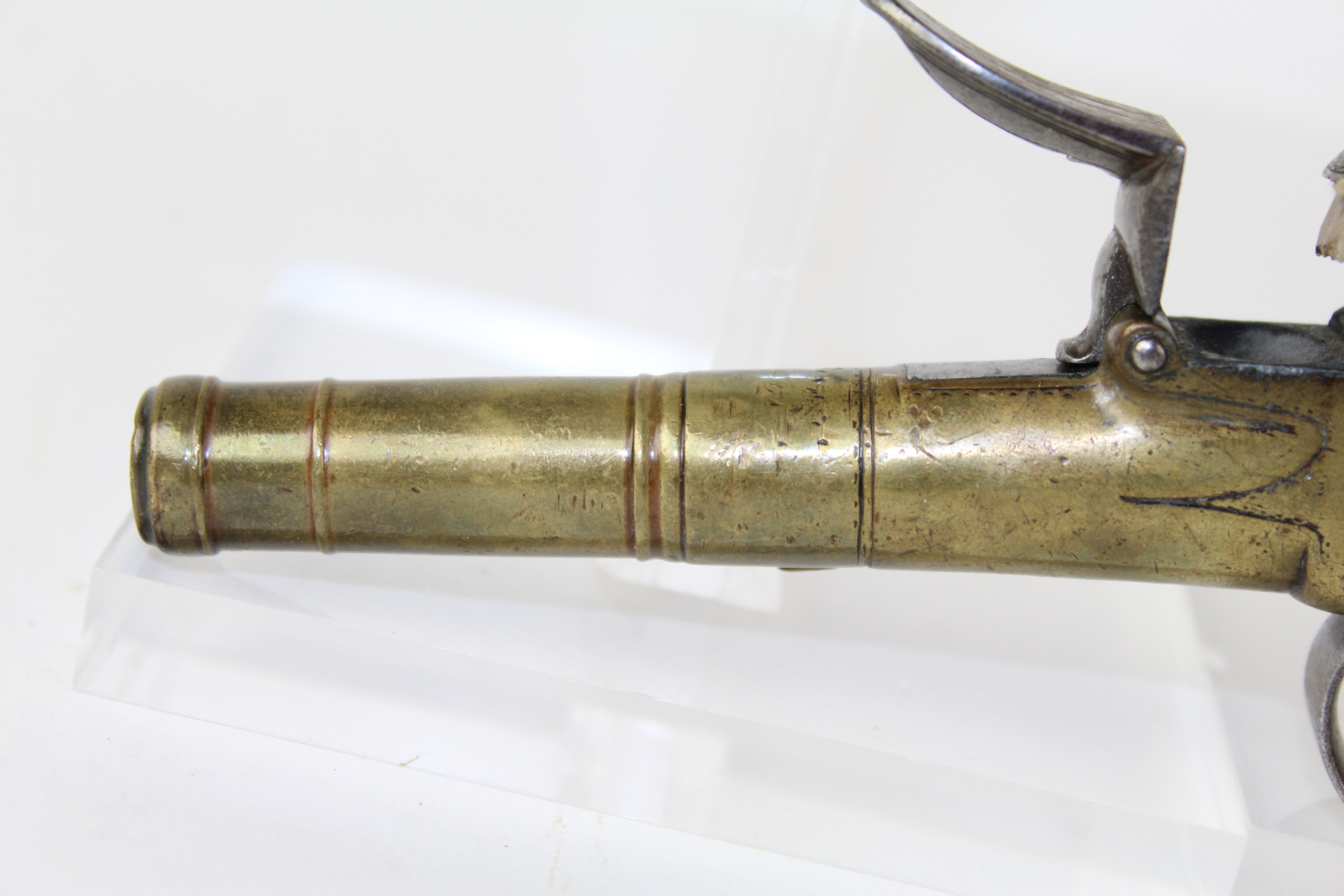 Barbar Brass Cannon Barrel Flintlock Pistol C&R Antique 004 | Ancestry Guns
