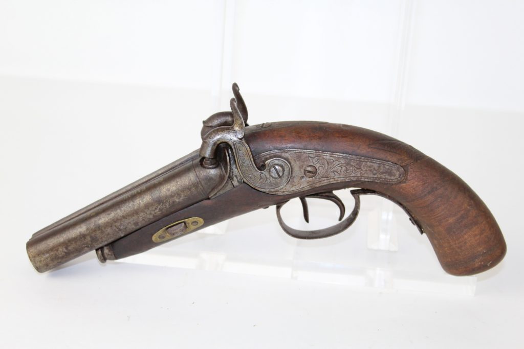 Blas Trevino Eibar Spanish Basque Antique SxS Double Barrel Pistol 001 ...