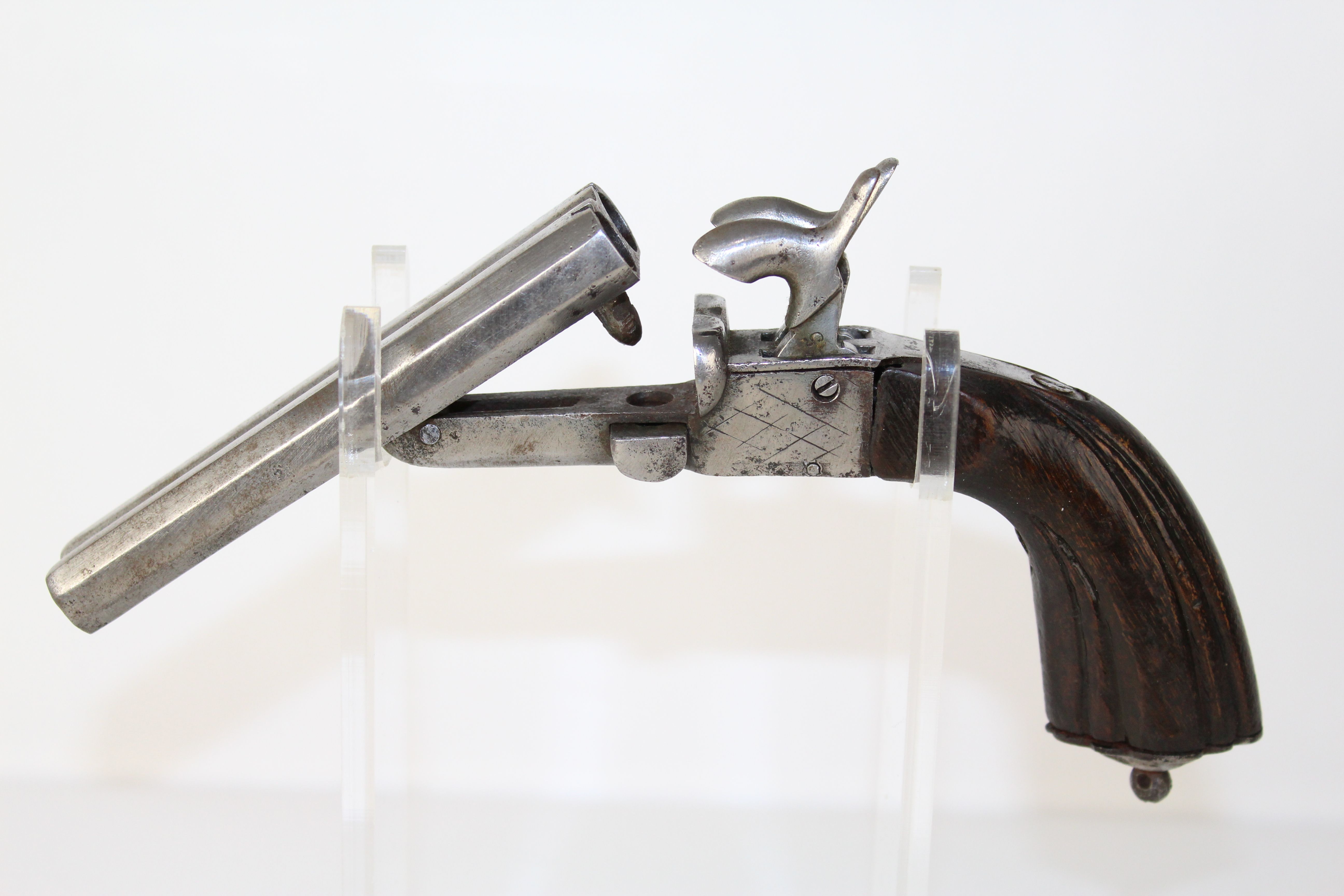 French Parisian Pair Pinfire Pistols Double Barrel SxS European 005 ...