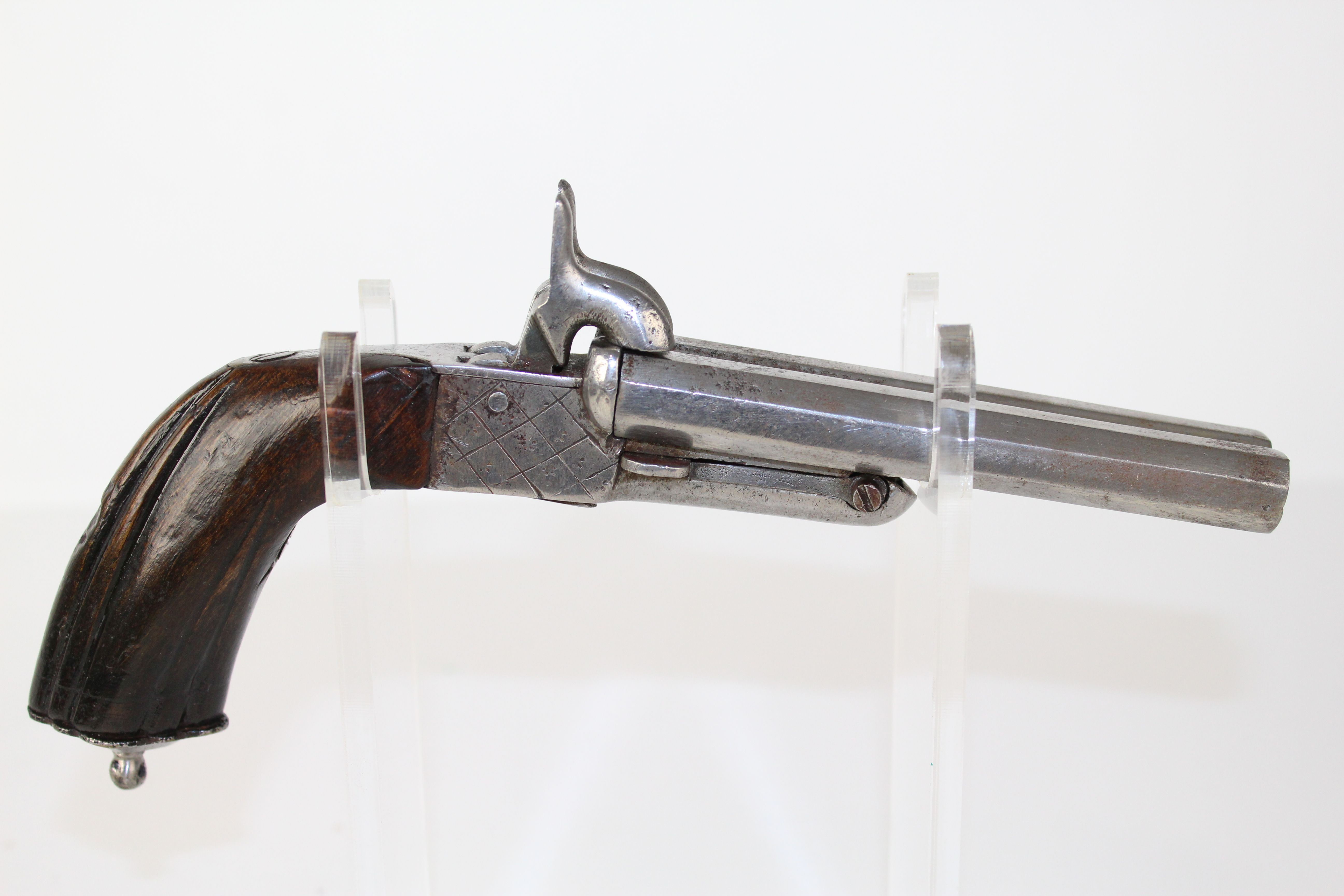 French Parisian Pair Pinfire Pistols Double Barrel SxS European 017 ...