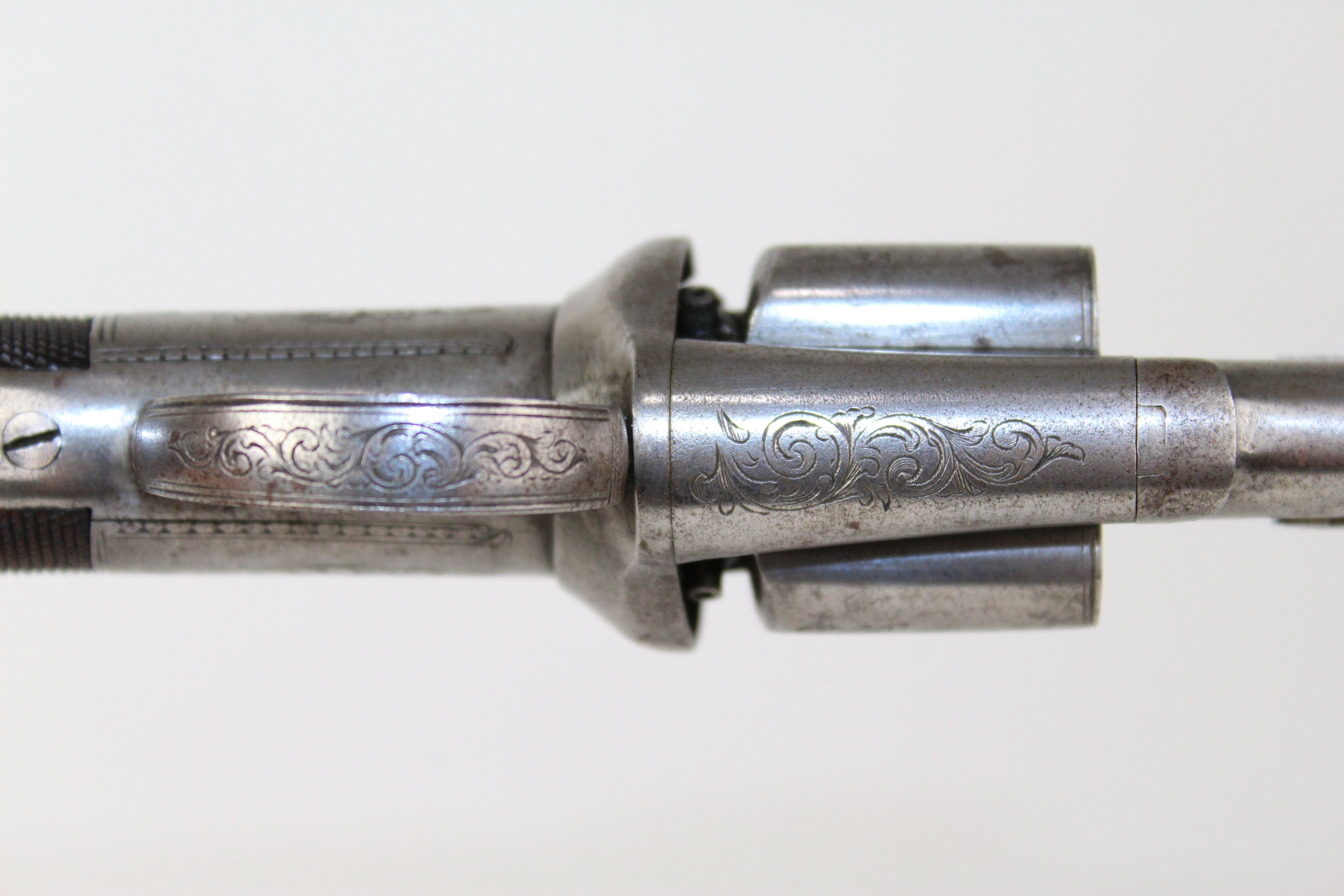 Rare Early Double Action Revolver British English Edward London Wall 51 ...