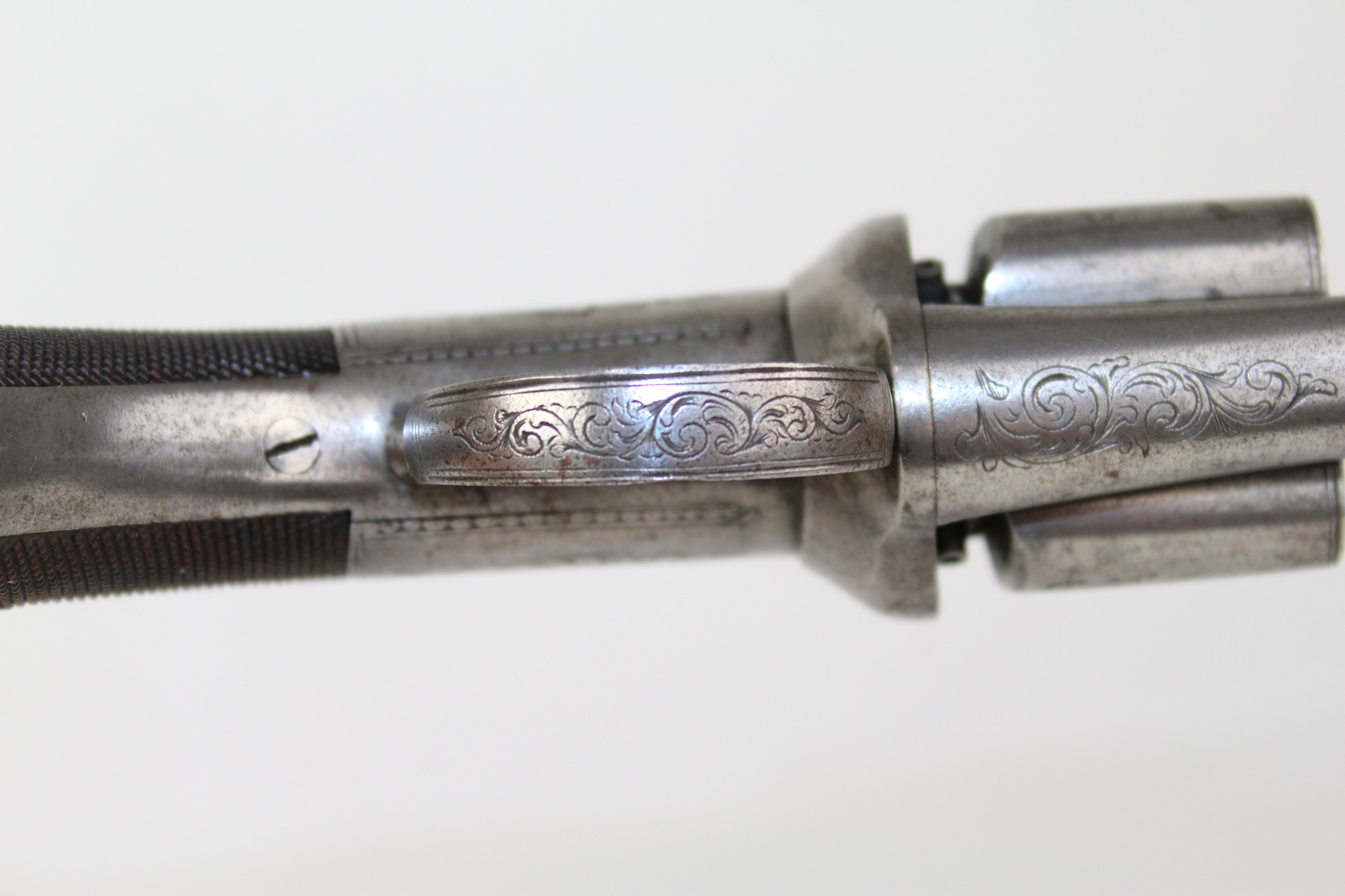 Rare Early Double Action Revolver British English Edward London Wall 51 ...