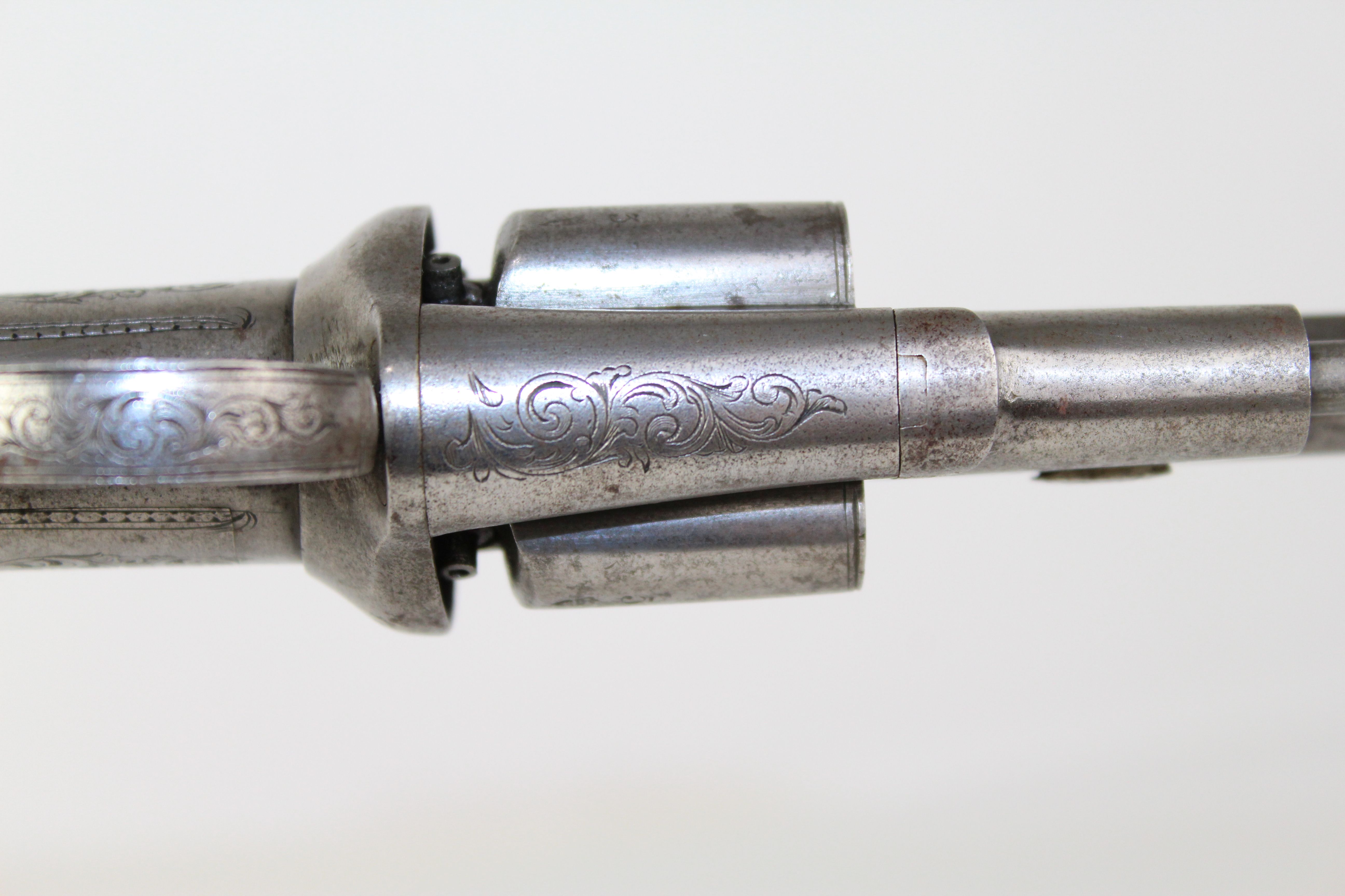 Rare Early Double Action Revolver British English Edward London Wall 51 ...