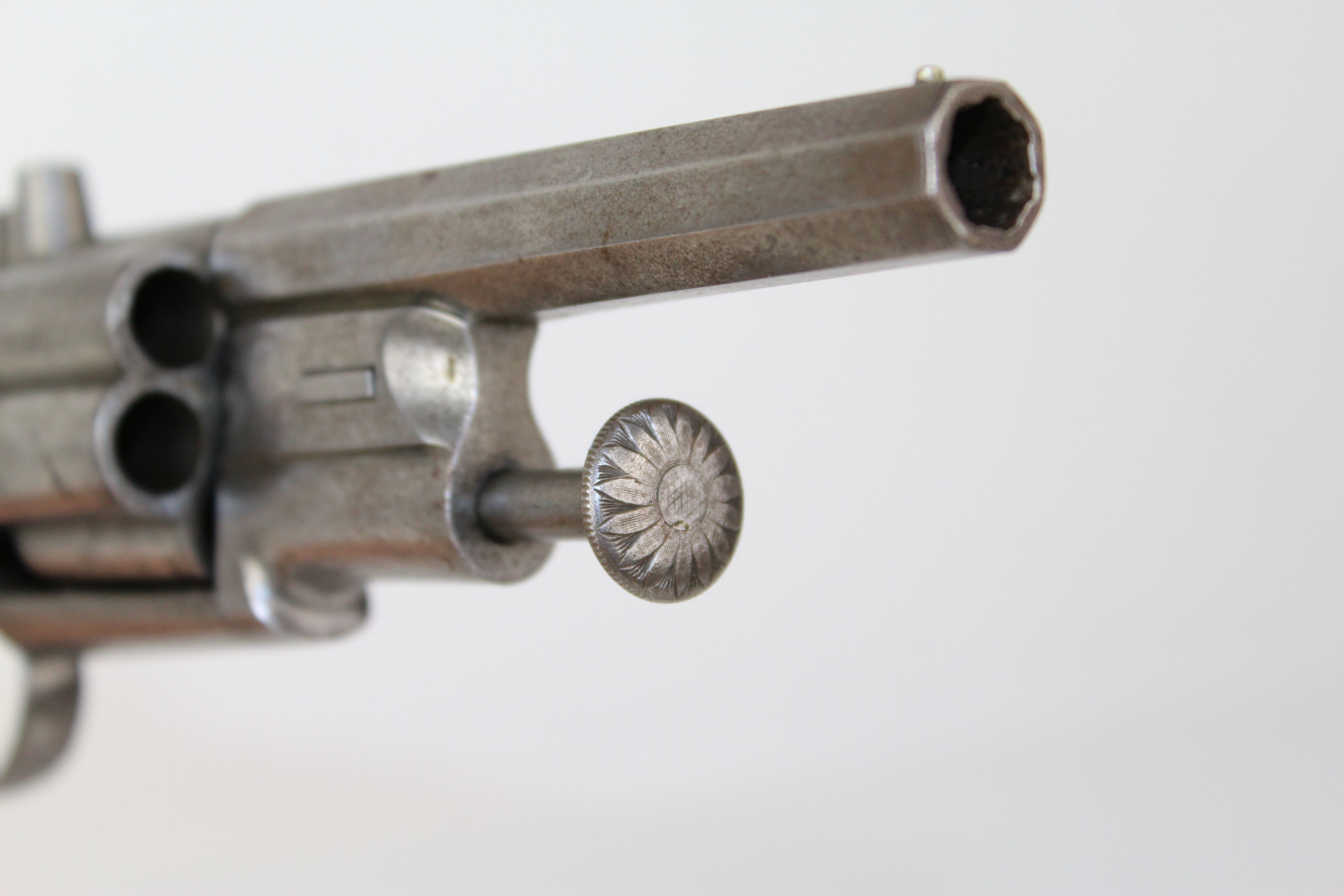 Rare Early Double Action Revolver British English Edward London Wall 51 ...