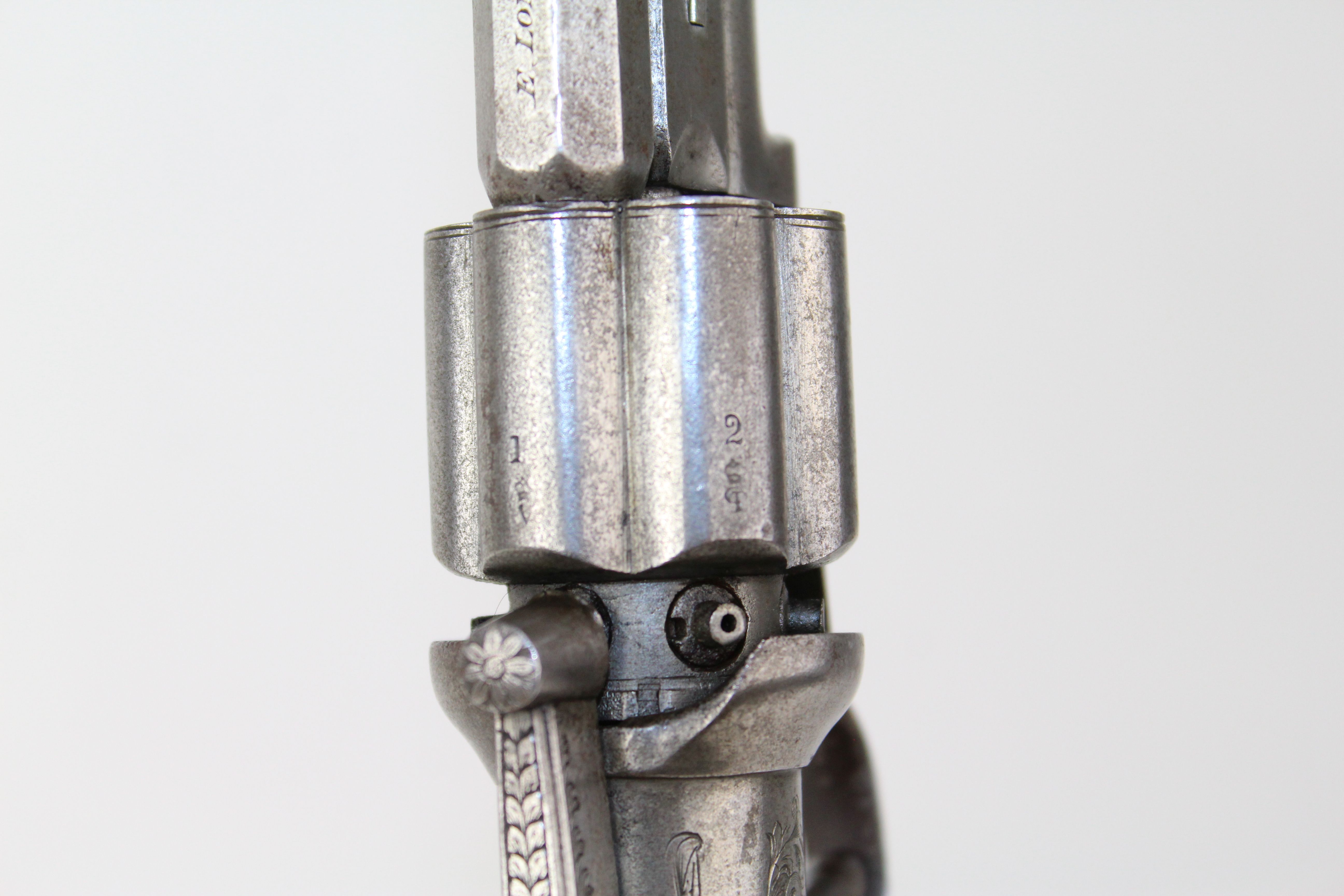 Rare Early Double Action Revolver British English Edward London Wall 51 ...