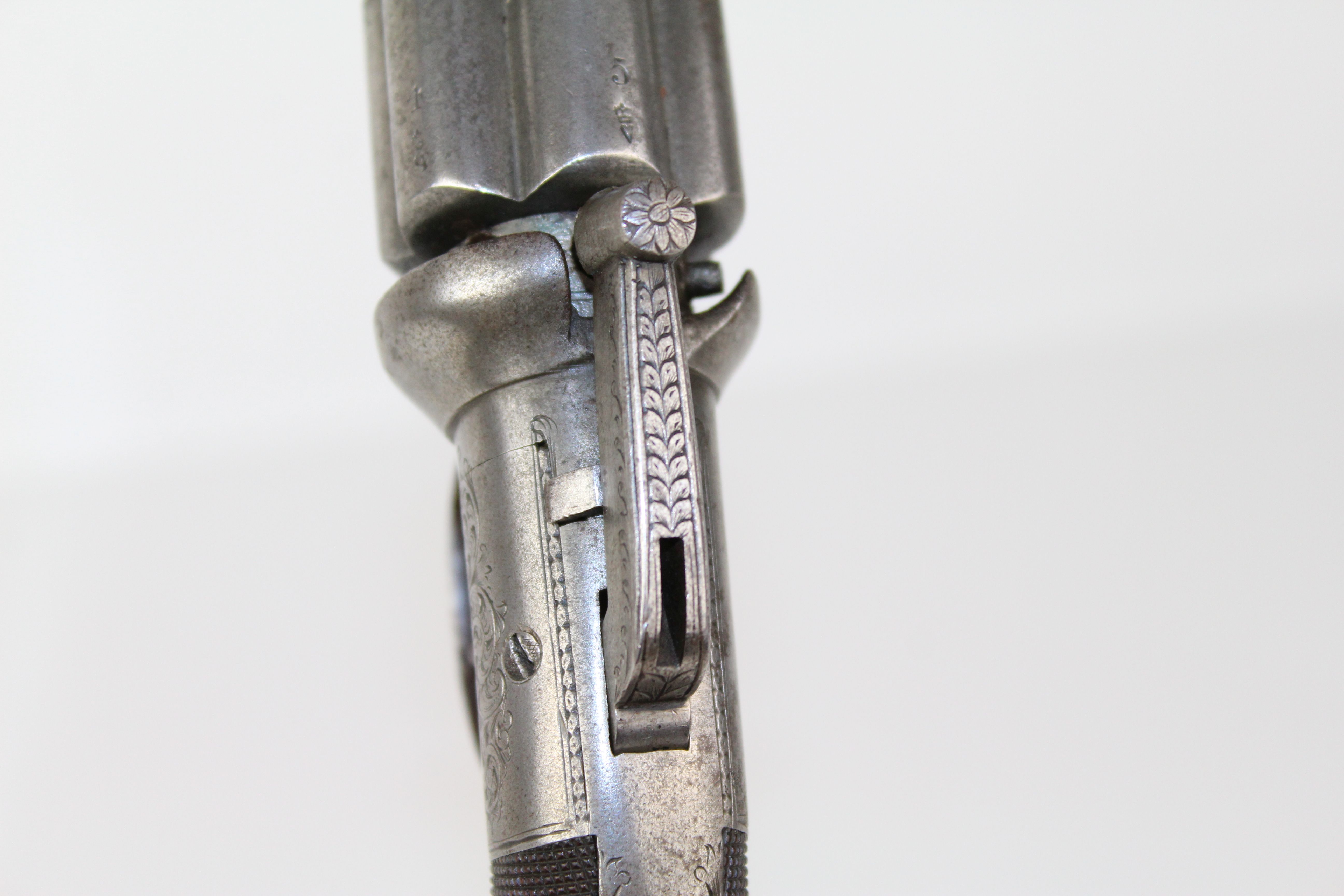 Rare Early Double Action Revolver British English Edward London Wall 51 ...