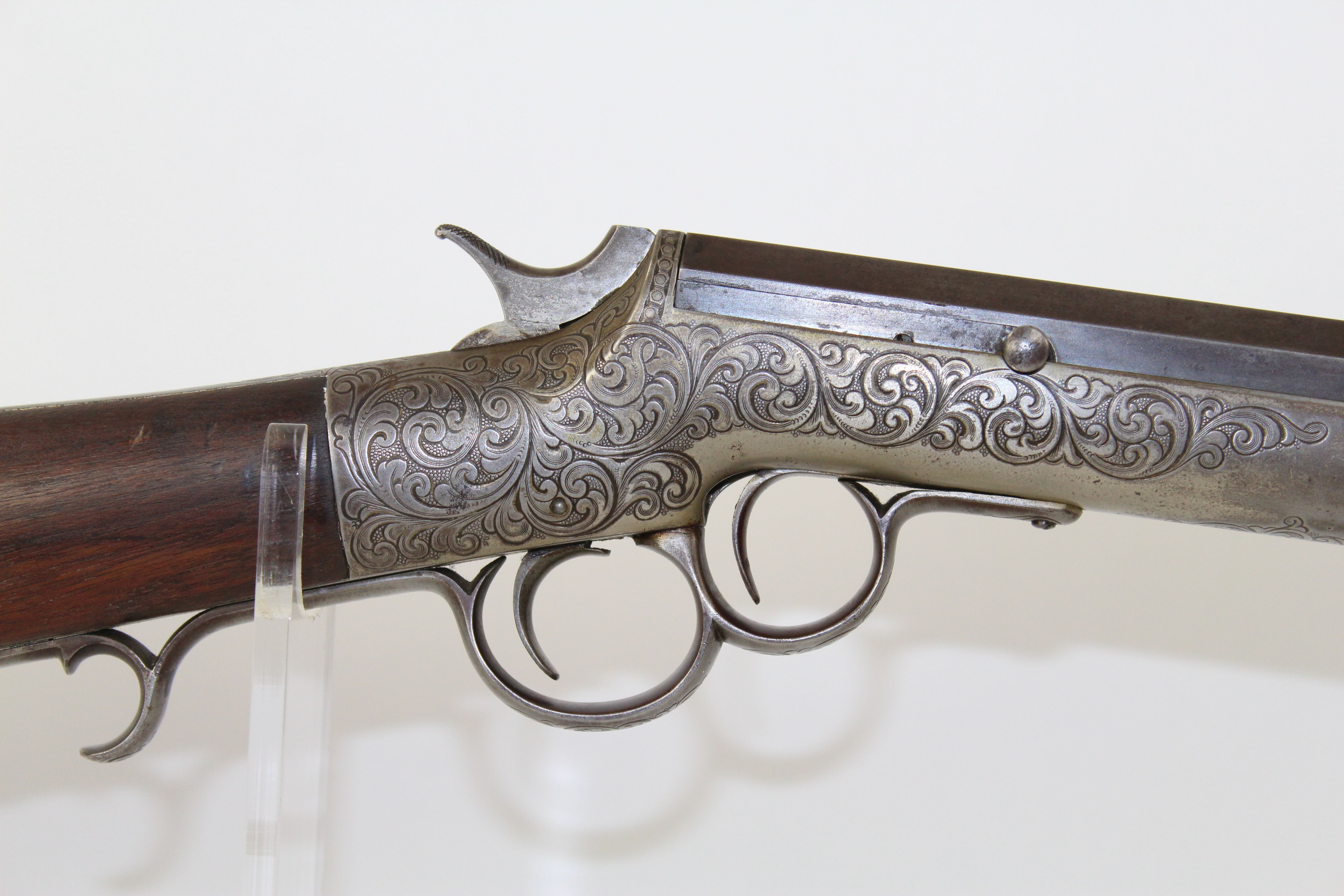 Engraved Frank Wesson Two Trigger Singel Shot Rifle C&R Antique 004 ...