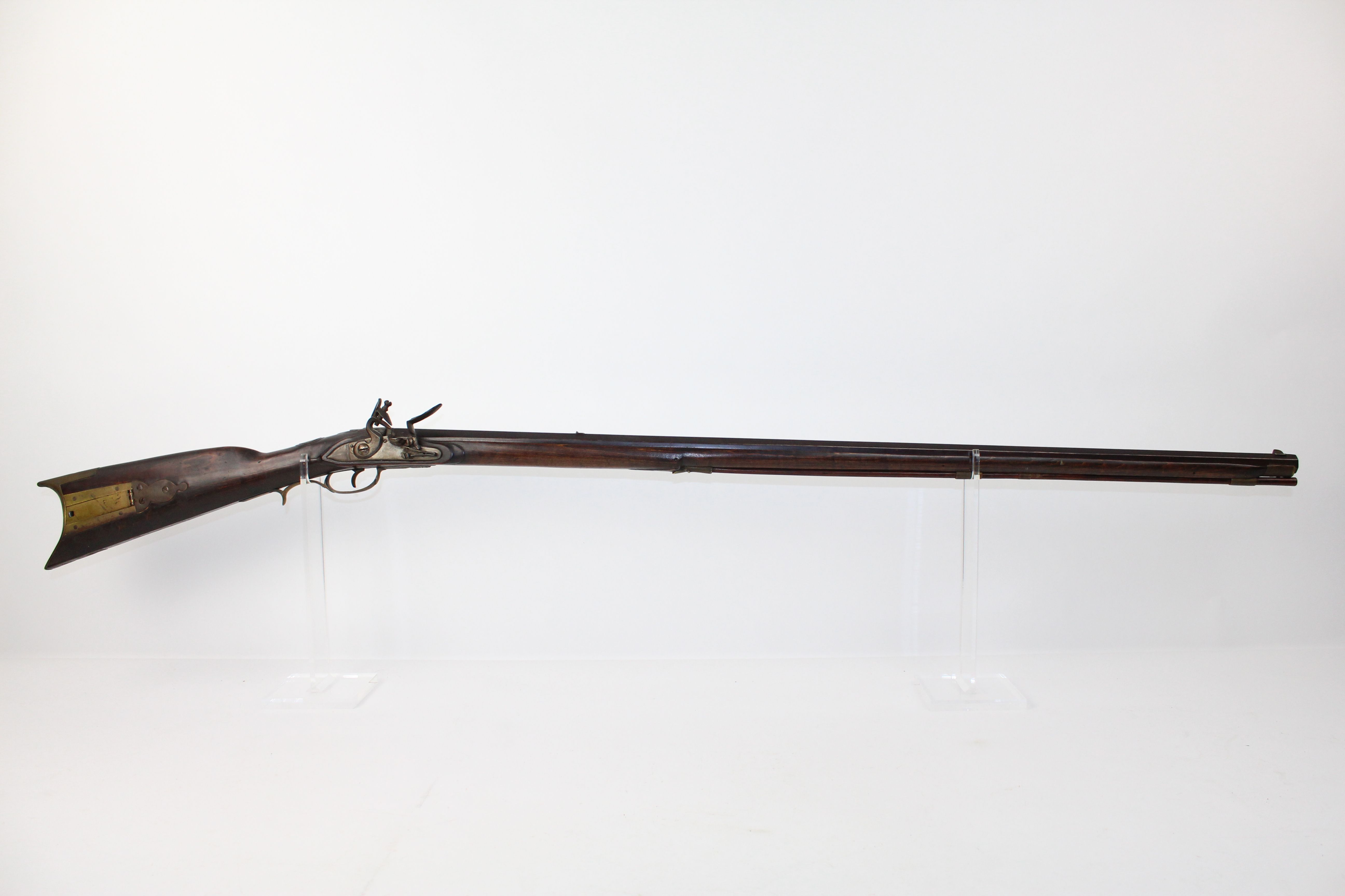 Flintlock American Long Rifle with J. Jenison Signed Barrel C&R Antique ...