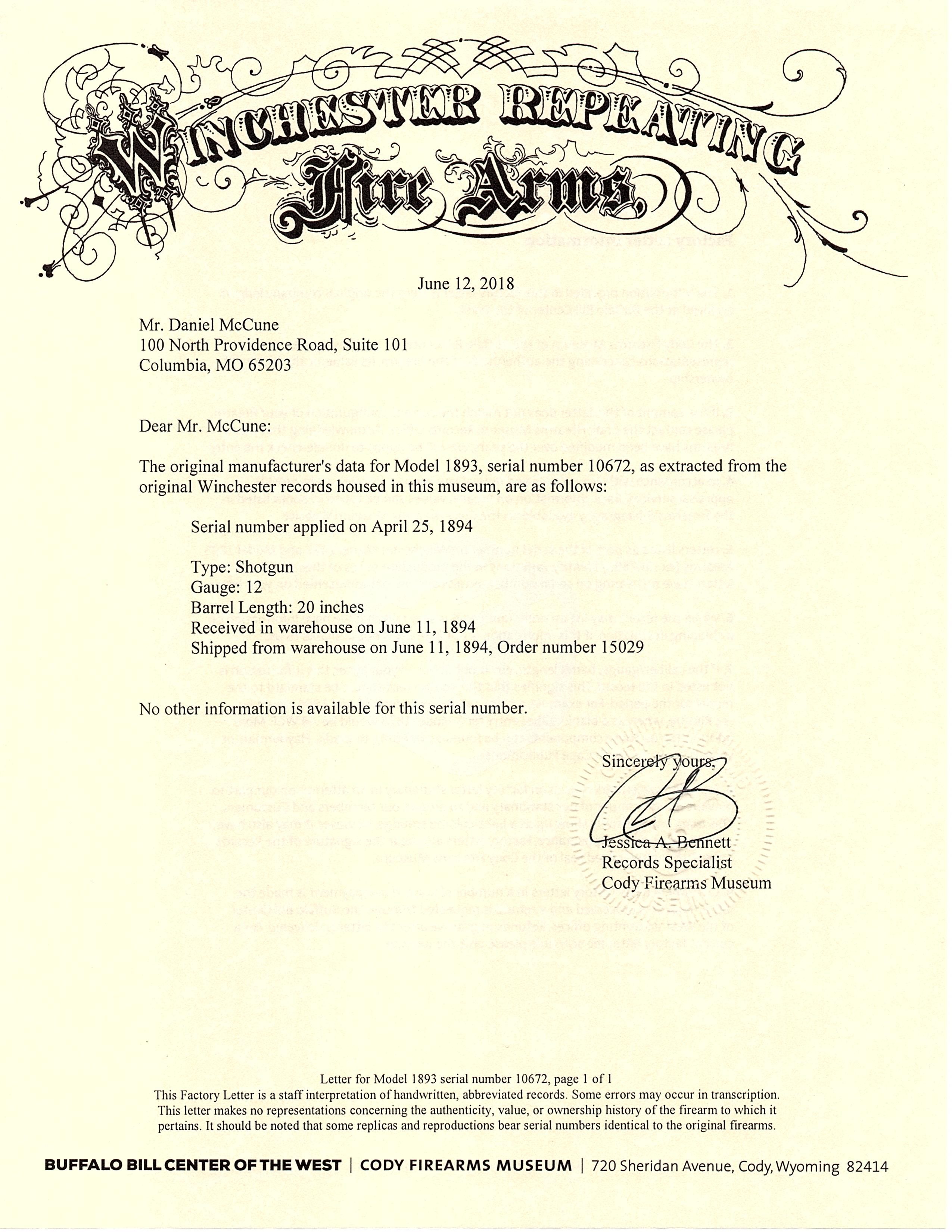 Rare Winchester Model 1893 Riot Shotgun Slide Pump Action 1897 John ...